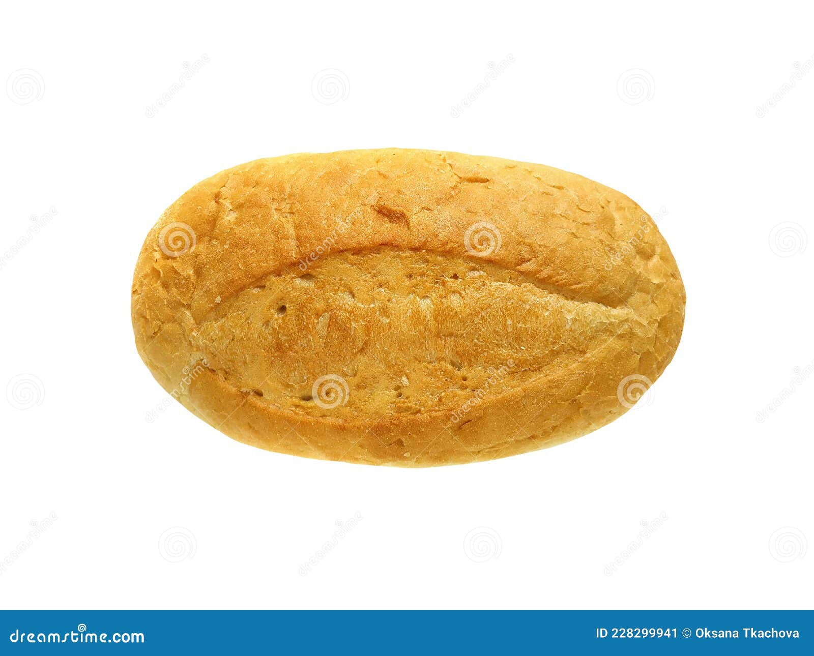 Fresh Baked Oval Wheat Bread Isolated on a White Background Stock Image ...