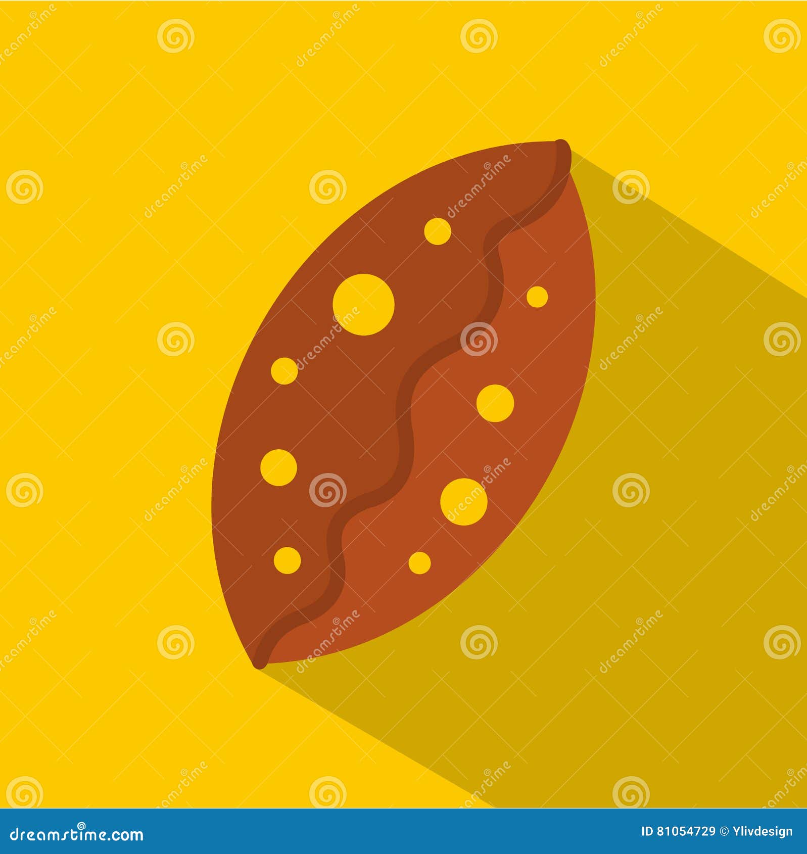 Fresh Baked Pastry Icon, Flat Style Stock Vector - Illustration of ...