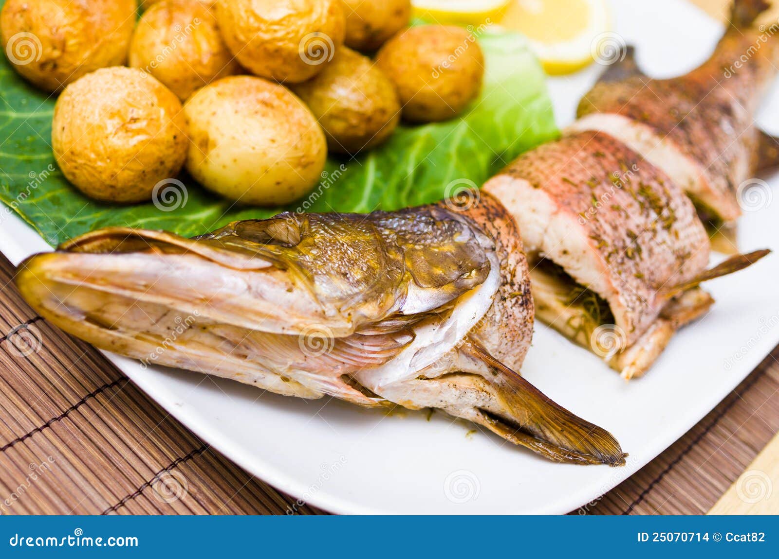 Fresh baked pike stock photo. Image of cook, nutrition - 25070714