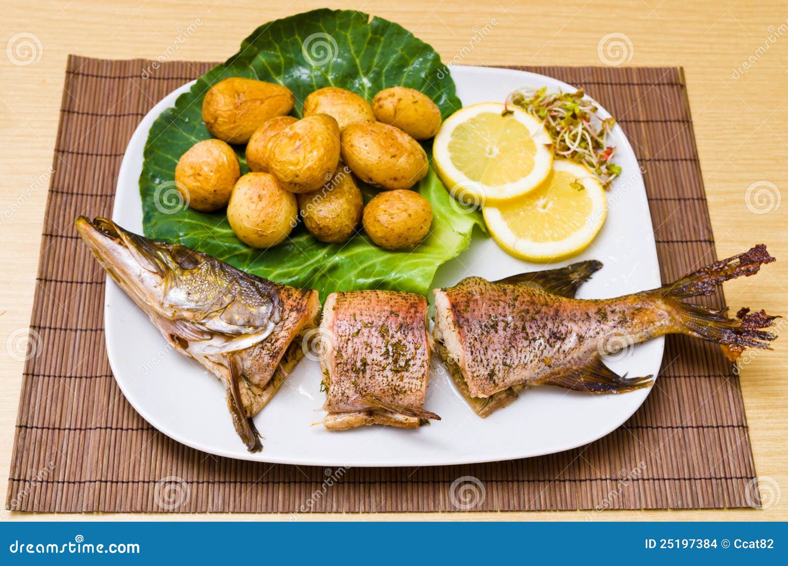 Fresh baked pike stock photo. Image of cooking, cuisine - 25197384