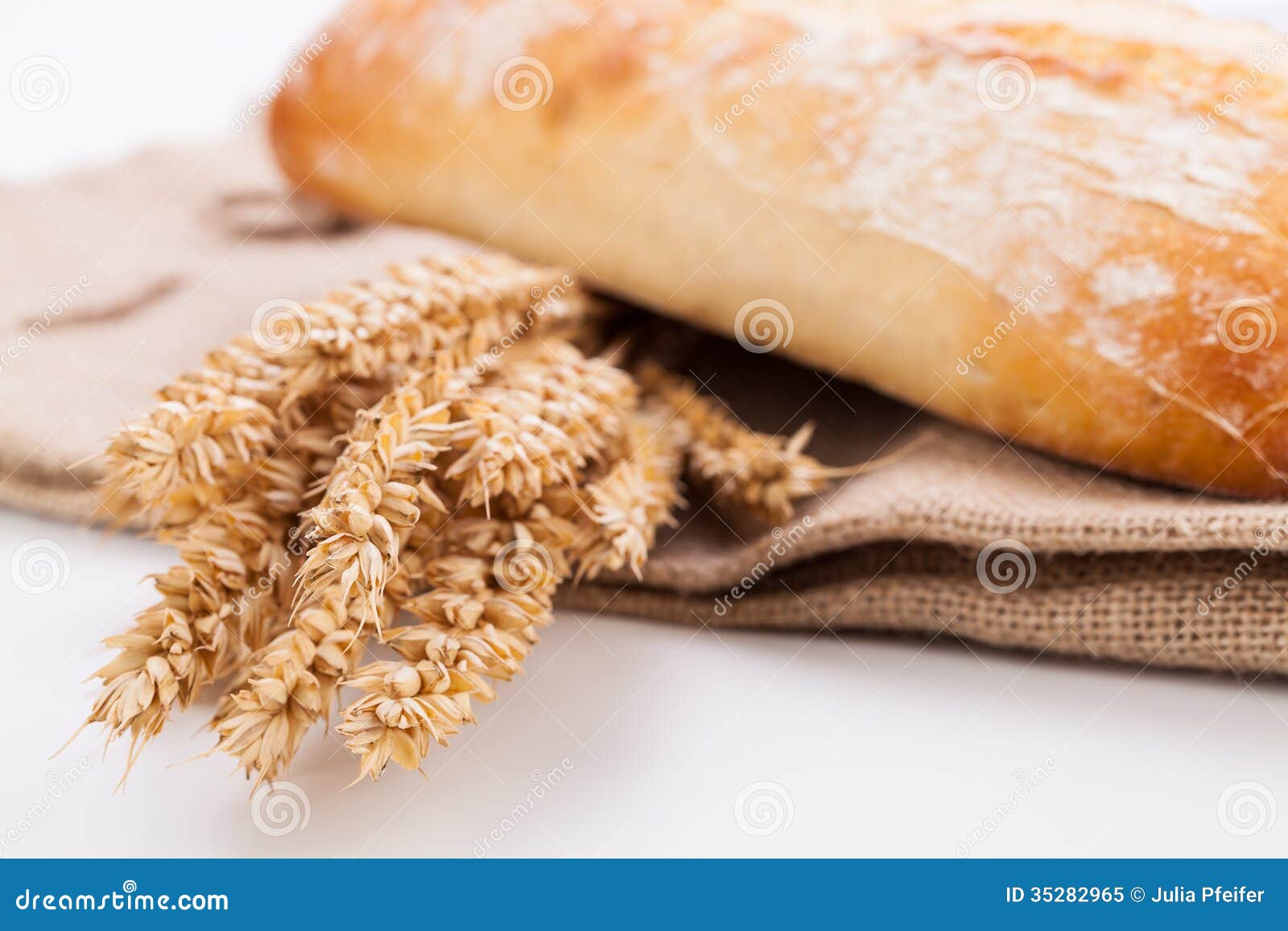 Fresh Baked White Ciabatta Bread Baguette Objects Stock Image - Image ...