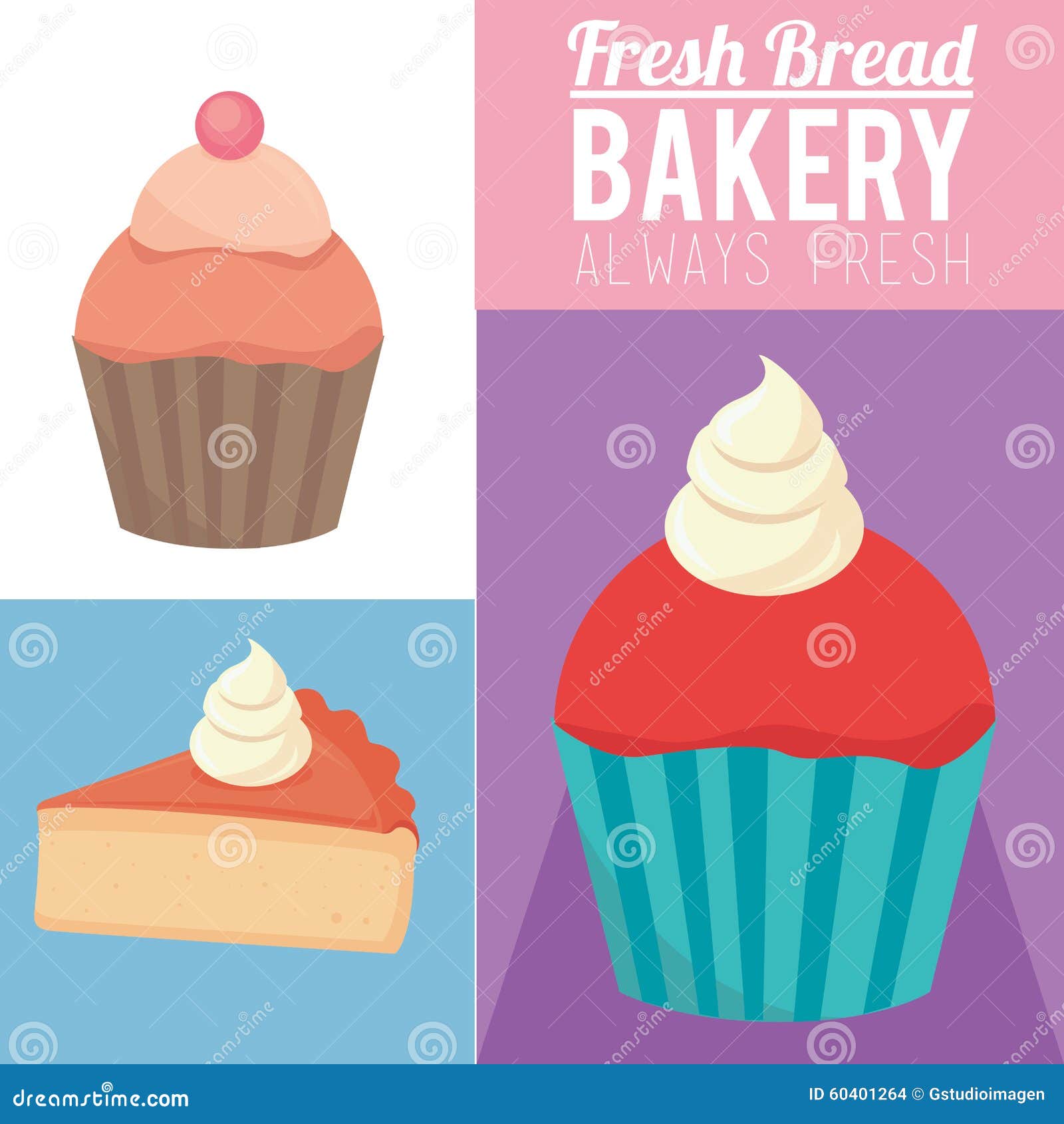 Always Fresh Bakery Products Stock Vector - Illustration of bakery ...