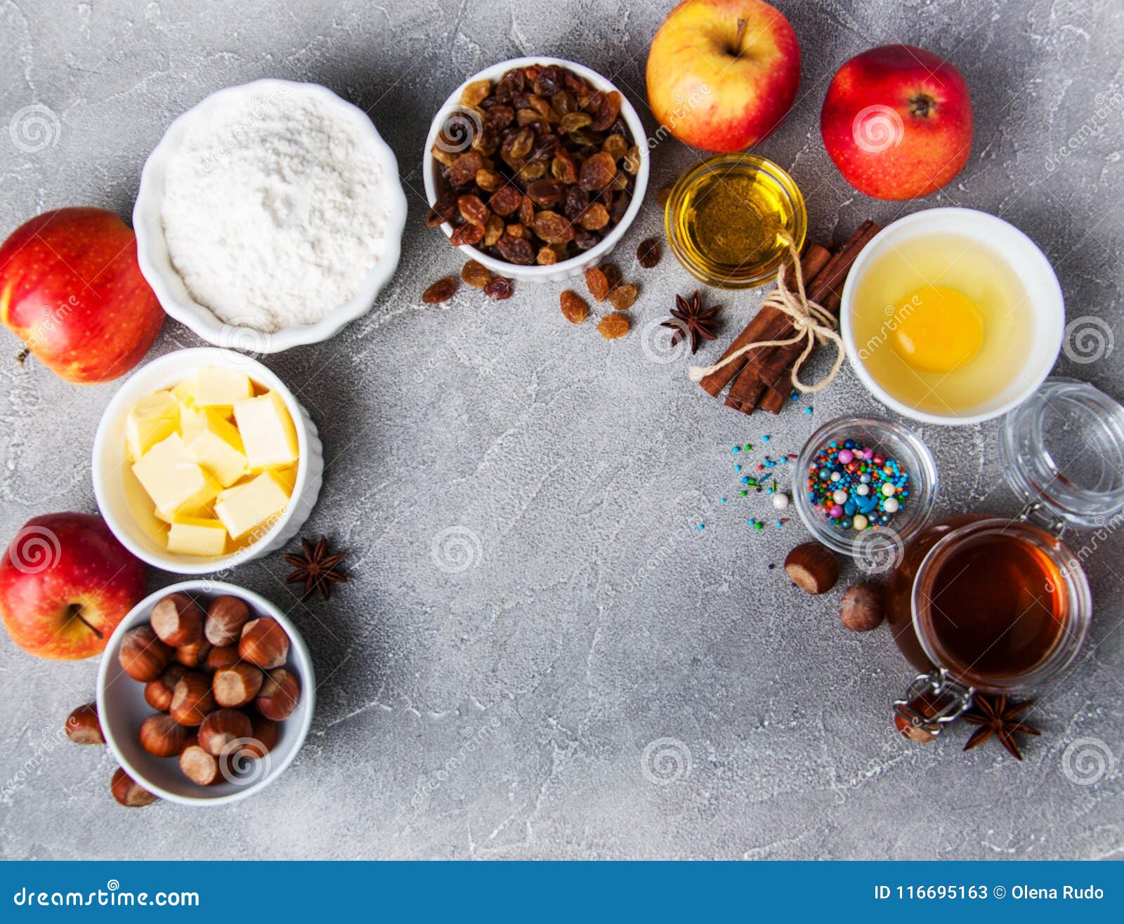 Fresh baking ingredients stock image. Image of dessert - 116695163
