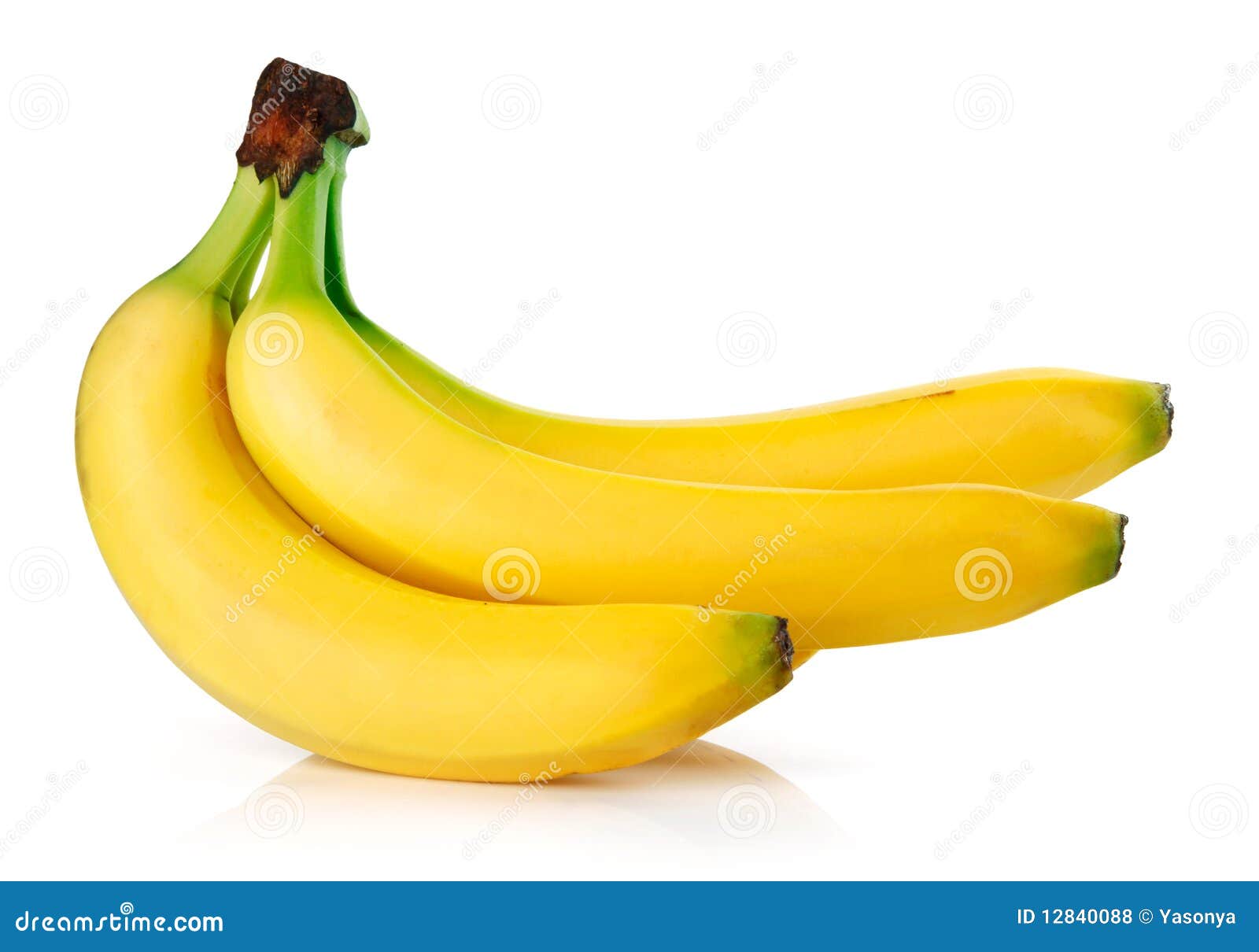 Fresh Banana Fruits Isolated Stock Photo - Image of food, object: 12840088