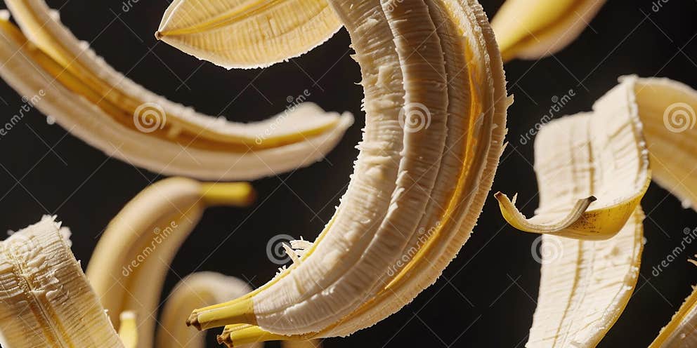 Fresh Bananas Captured from a Unique Angle Stock Image - Image of ...