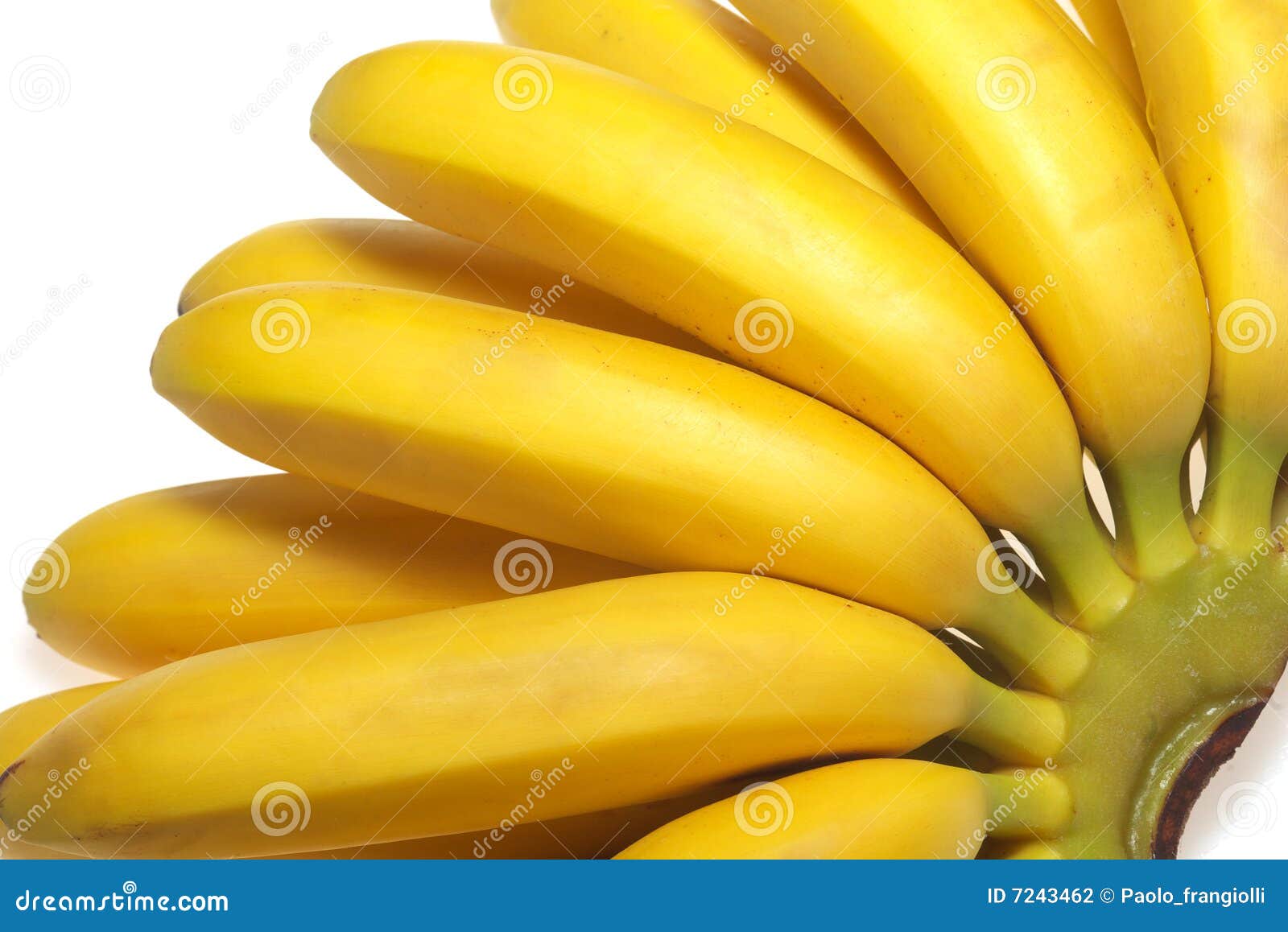 Fresh bananas isolated stock photo. Image of shot, life - 7243462