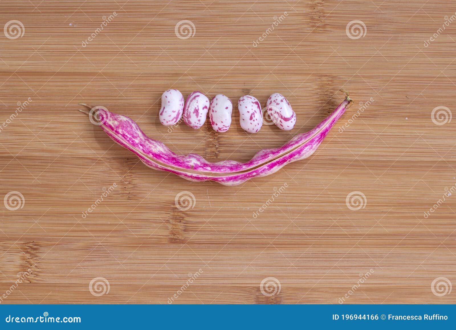 A fresh bean smile. stock photo. Image of vegan, bead - 196944166