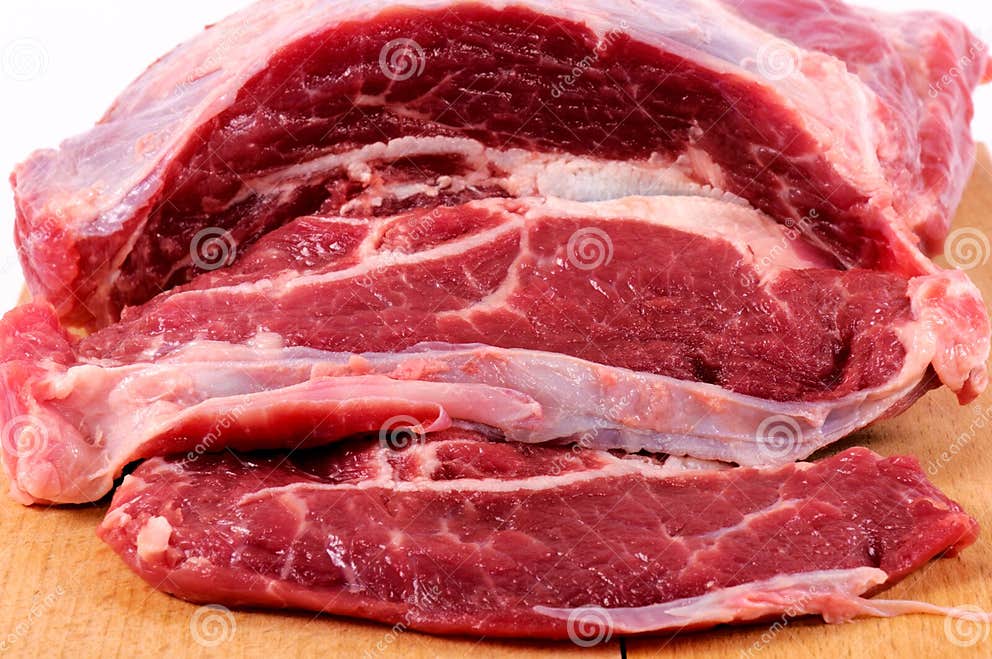 Fresh beef stock photo. Image of pork, uncooked, bord - 25597966