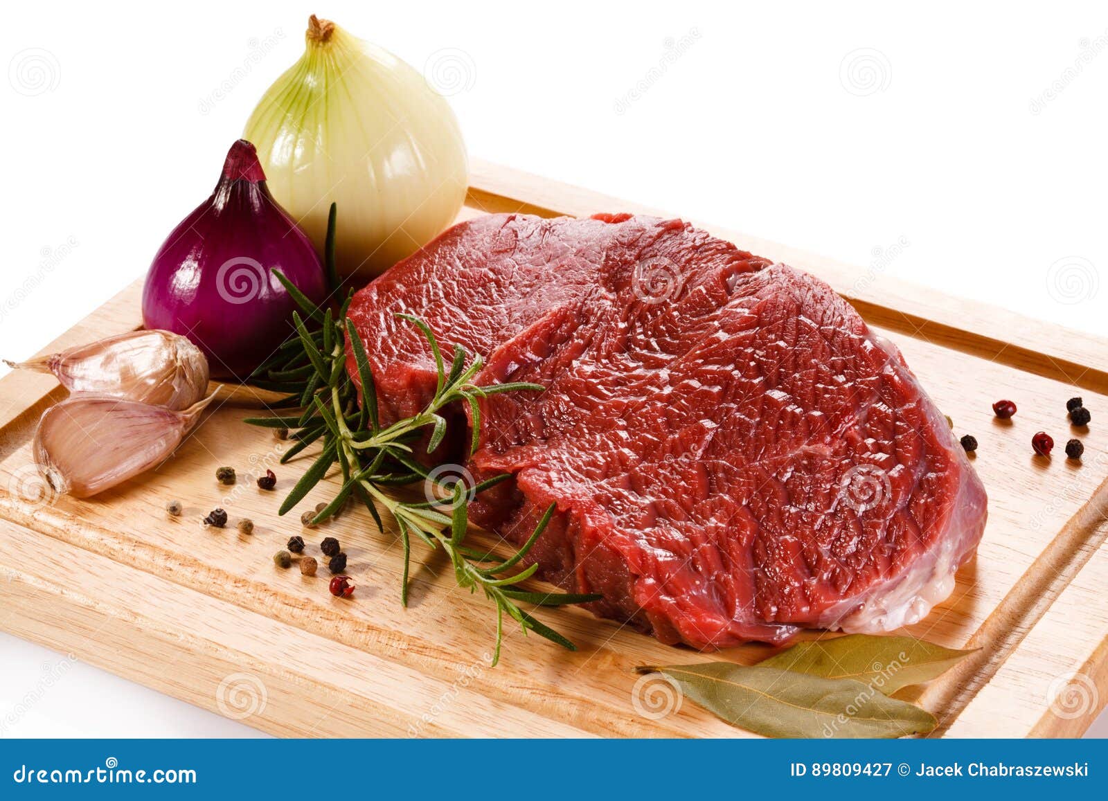 Fresh beef stock image. Image of juicy, garlic, butcher - 89809427