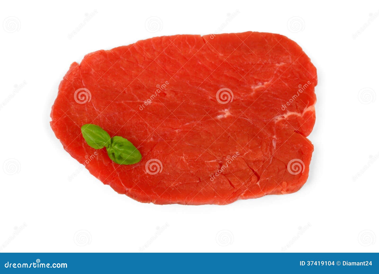 Fresh Beef Minute Steak, Extra Thin, Isolated Stock Photo - Image of ...