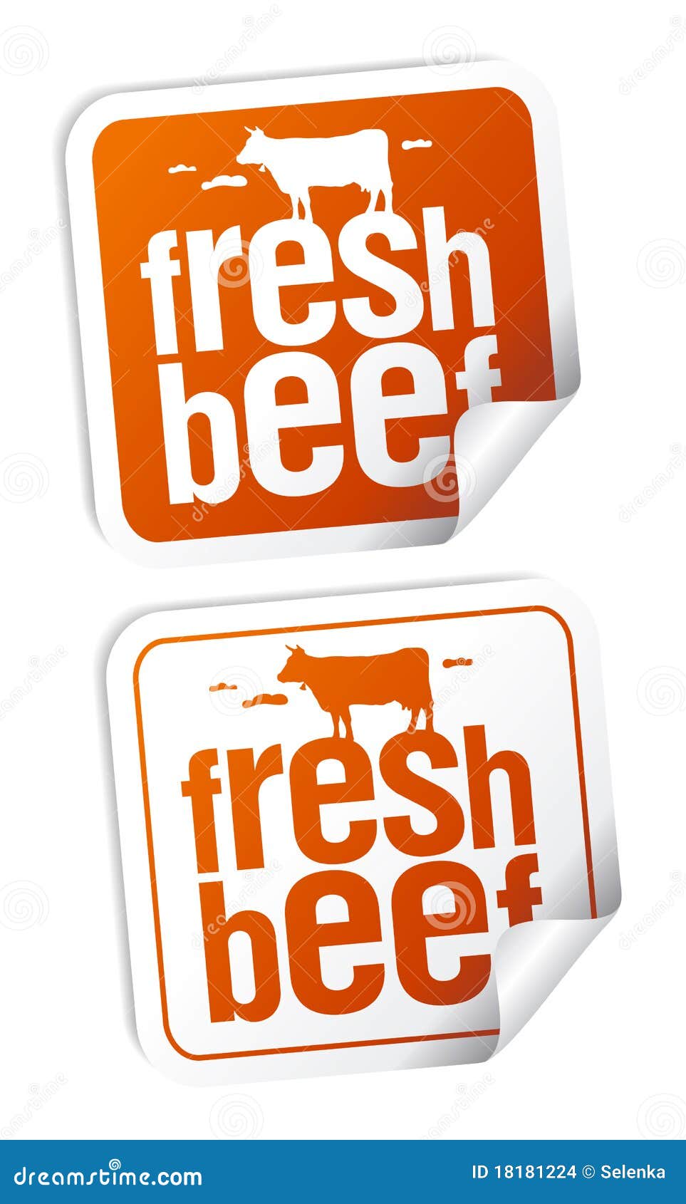 Fresh beef stickers stock illustration. Illustration of banner - 18181224