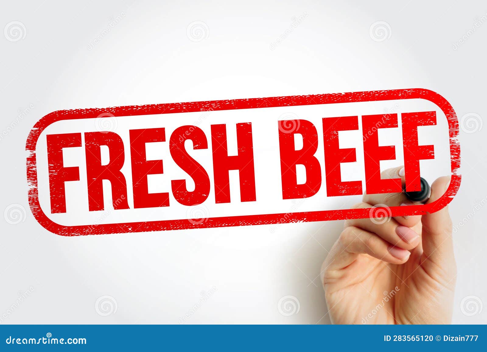 Fresh Beef Text Stamp, Food Concept Background Stock Photo - Image of ...