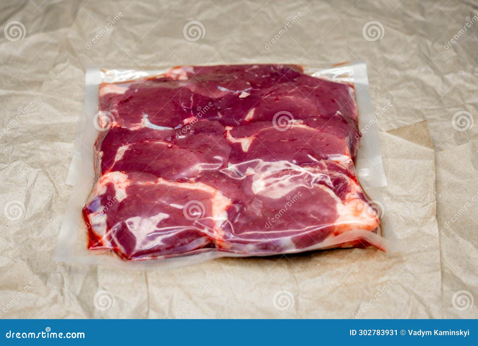 Fresh Beef in Vacuum Packaging Stock Image - Image of breast, protein ...