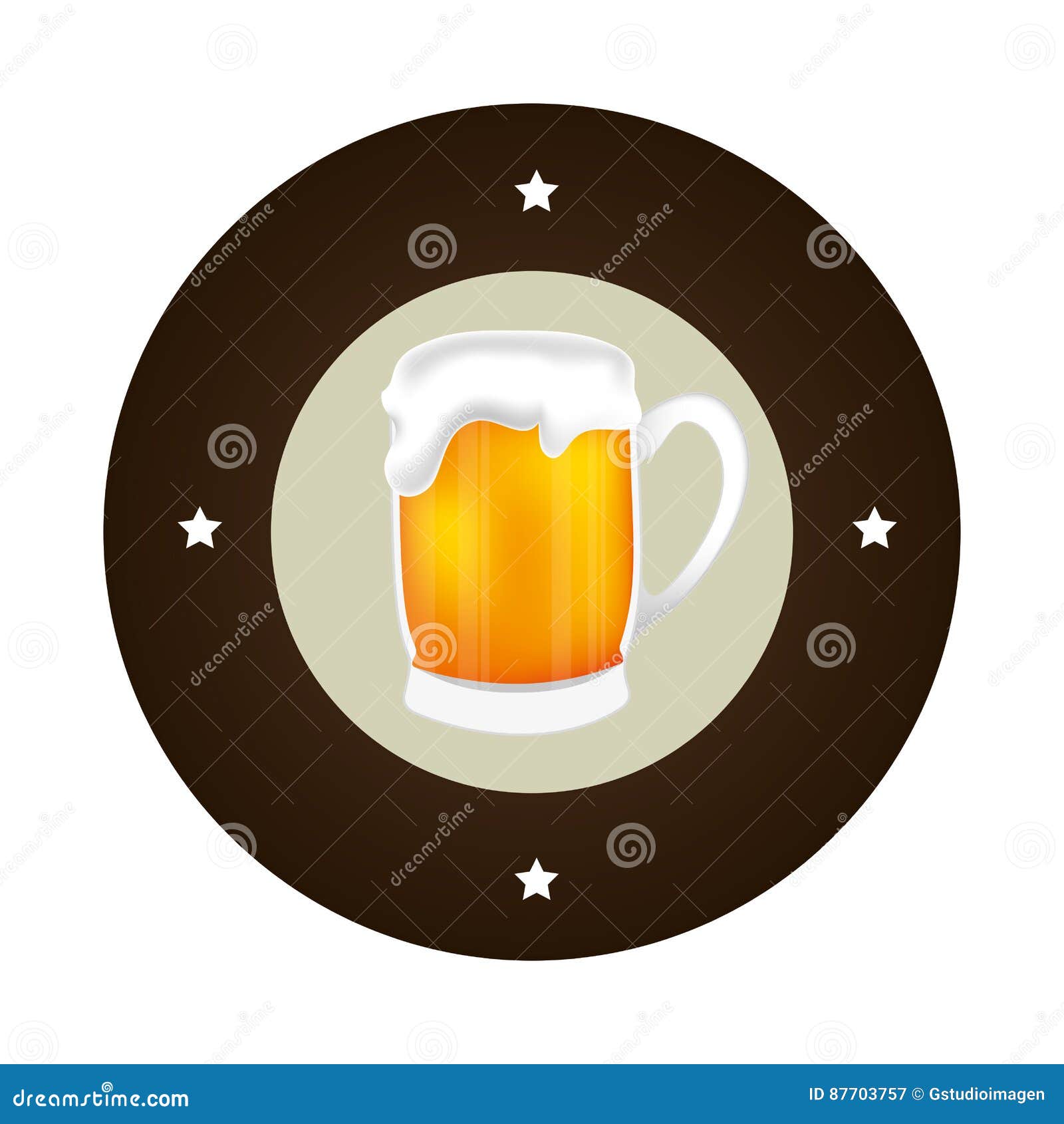 Fresh beer drink icon stock vector. Illustration of festival - 87703757