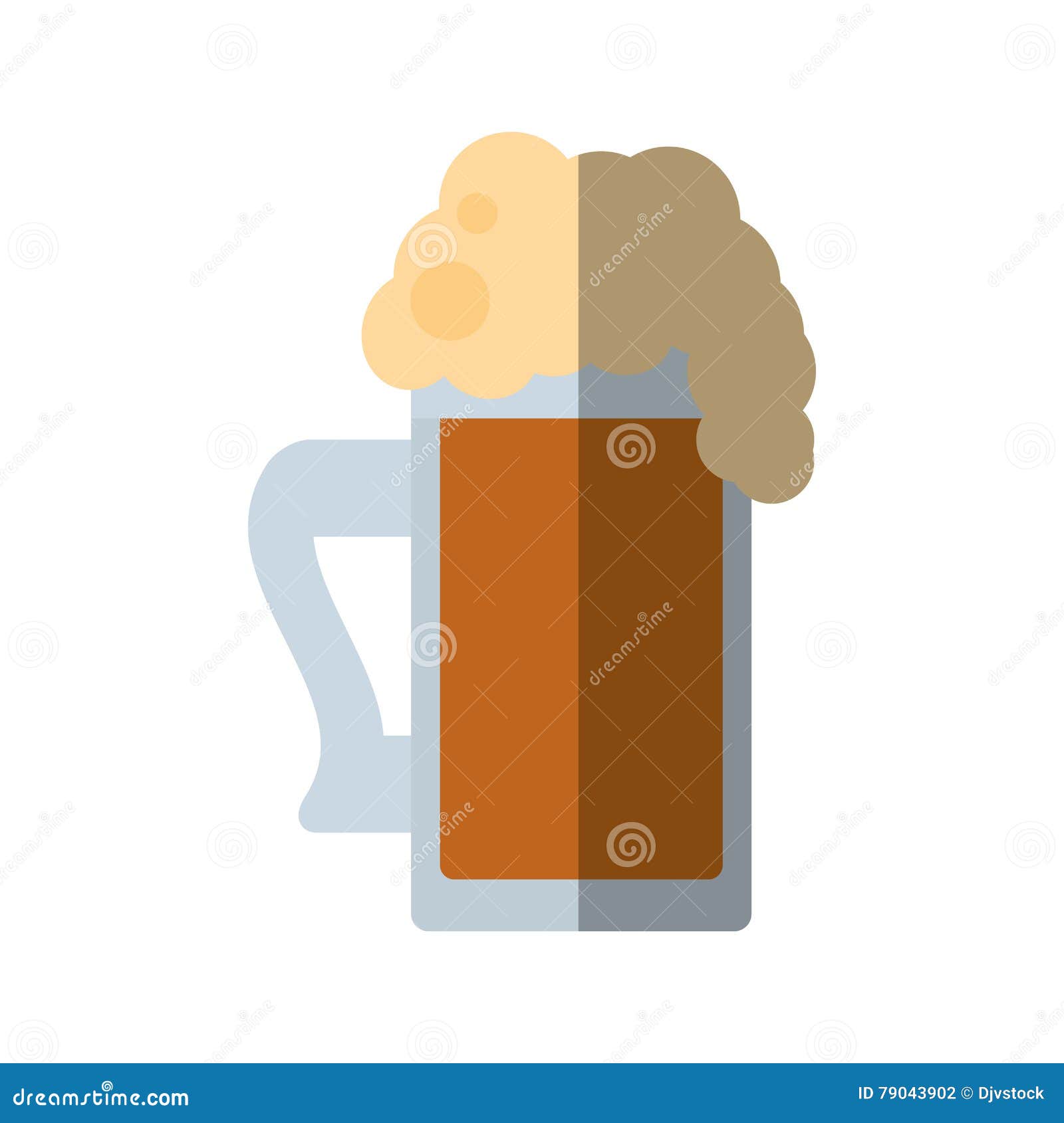 Fresh beer glass icon stock vector. Illustration of beer - 79043902