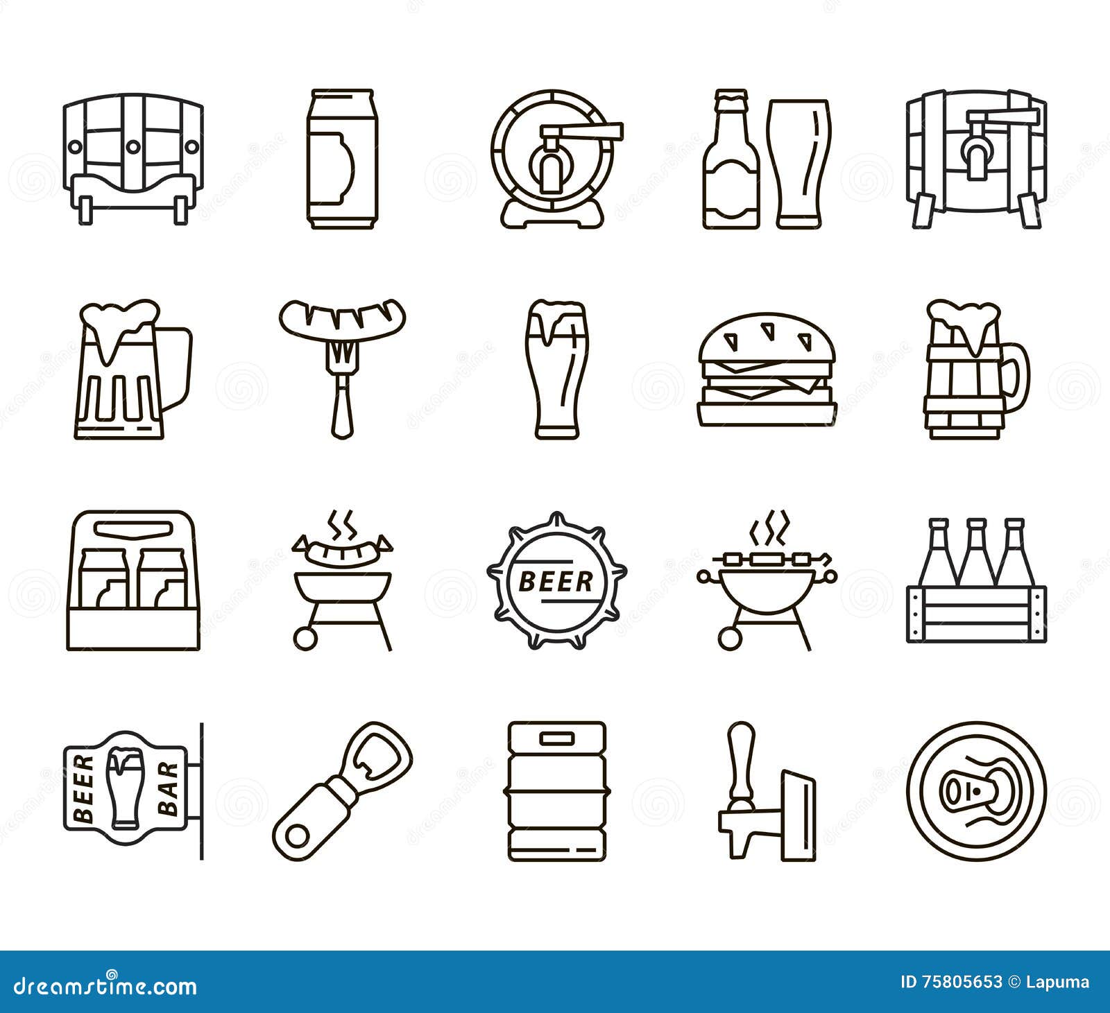 Fresh beer and snacks stock vector. Illustration of beverage - 75805653