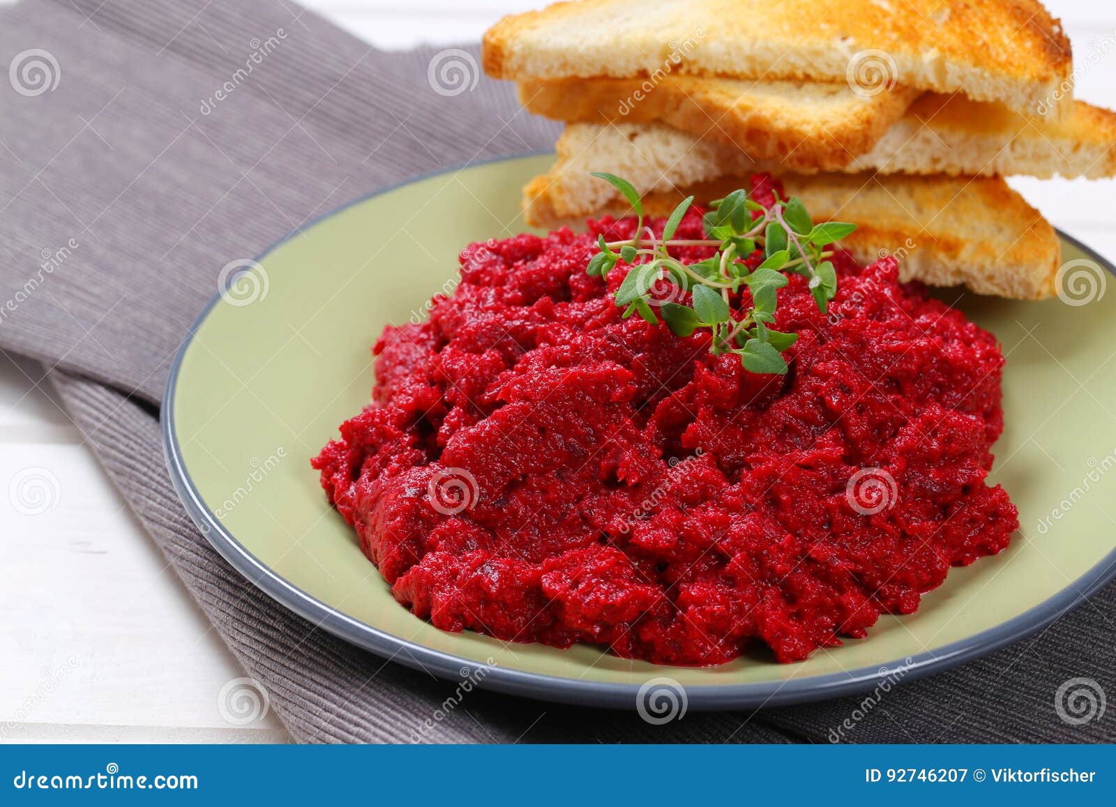 Fresh Beetroot Puree with Toasts Stock Image - Image of mashed, folded ...