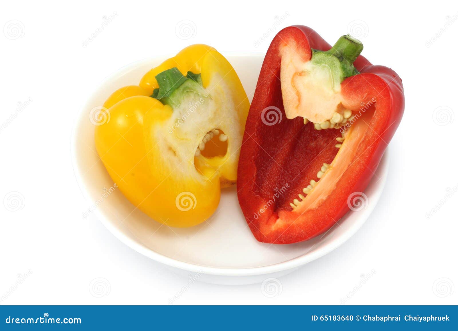 Fresh Bell Peppers Isolated on White Background Stock Photo - Image of ...