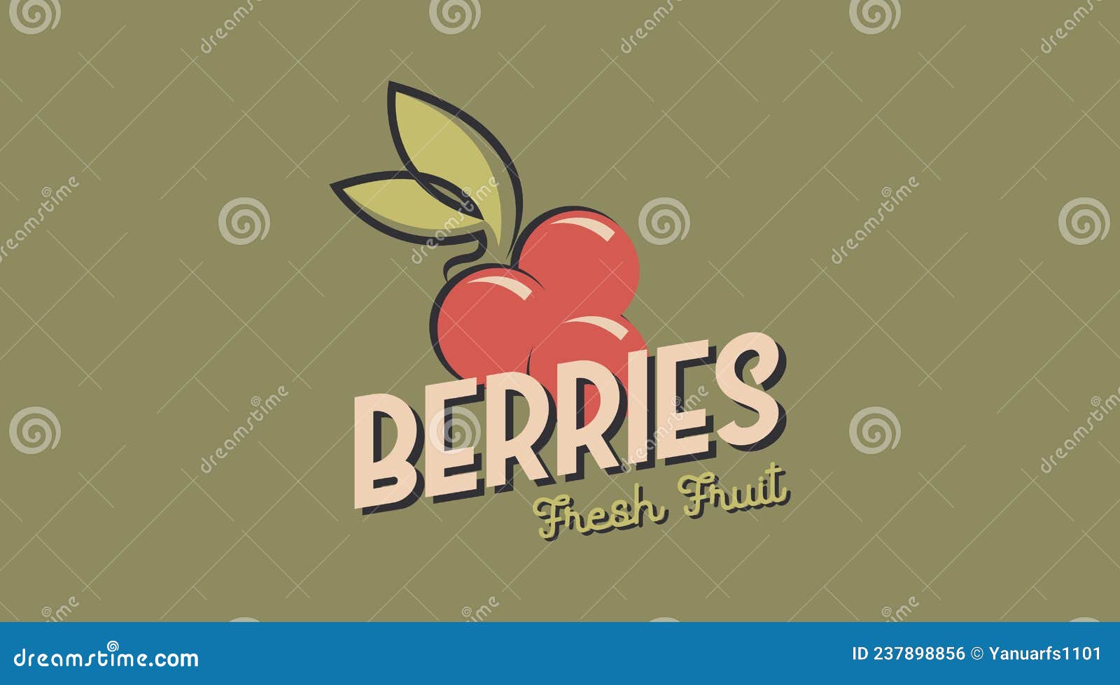 Fruit Berry Logo Template Vector Stock Illustration - Illustration of ...