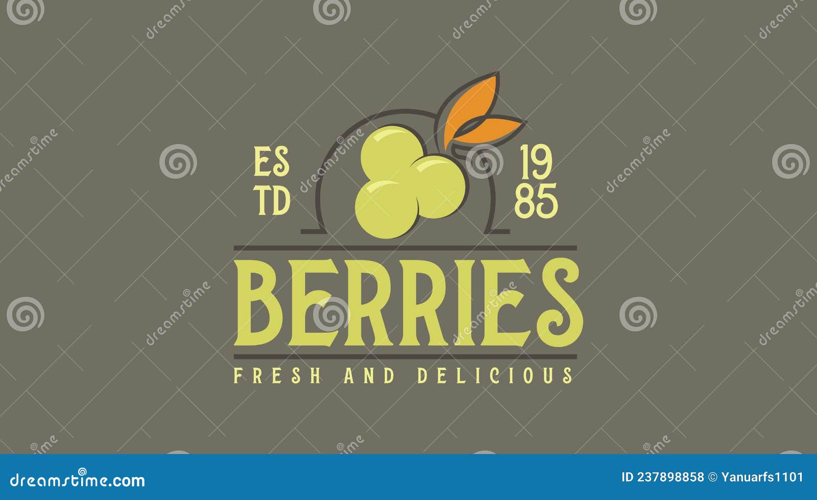Fruit Berry Logo Template Vector Stock Illustration - Illustration of ...