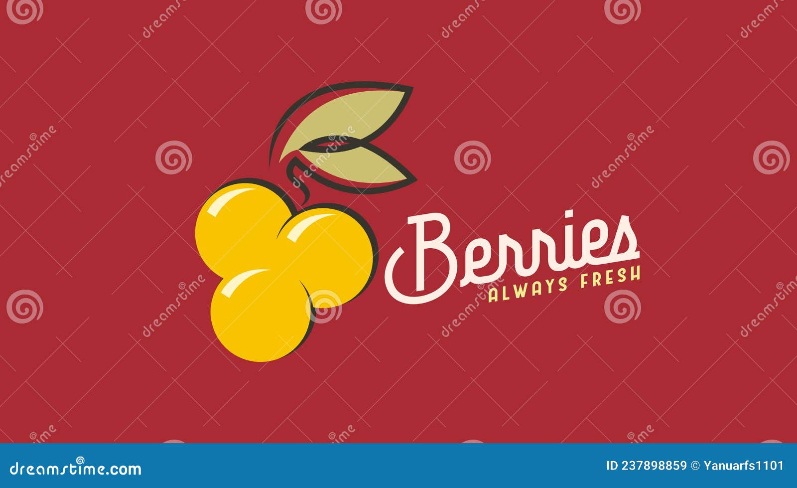 Fruit Berry Logo Template Vector Stock Illustration - Illustration of ...