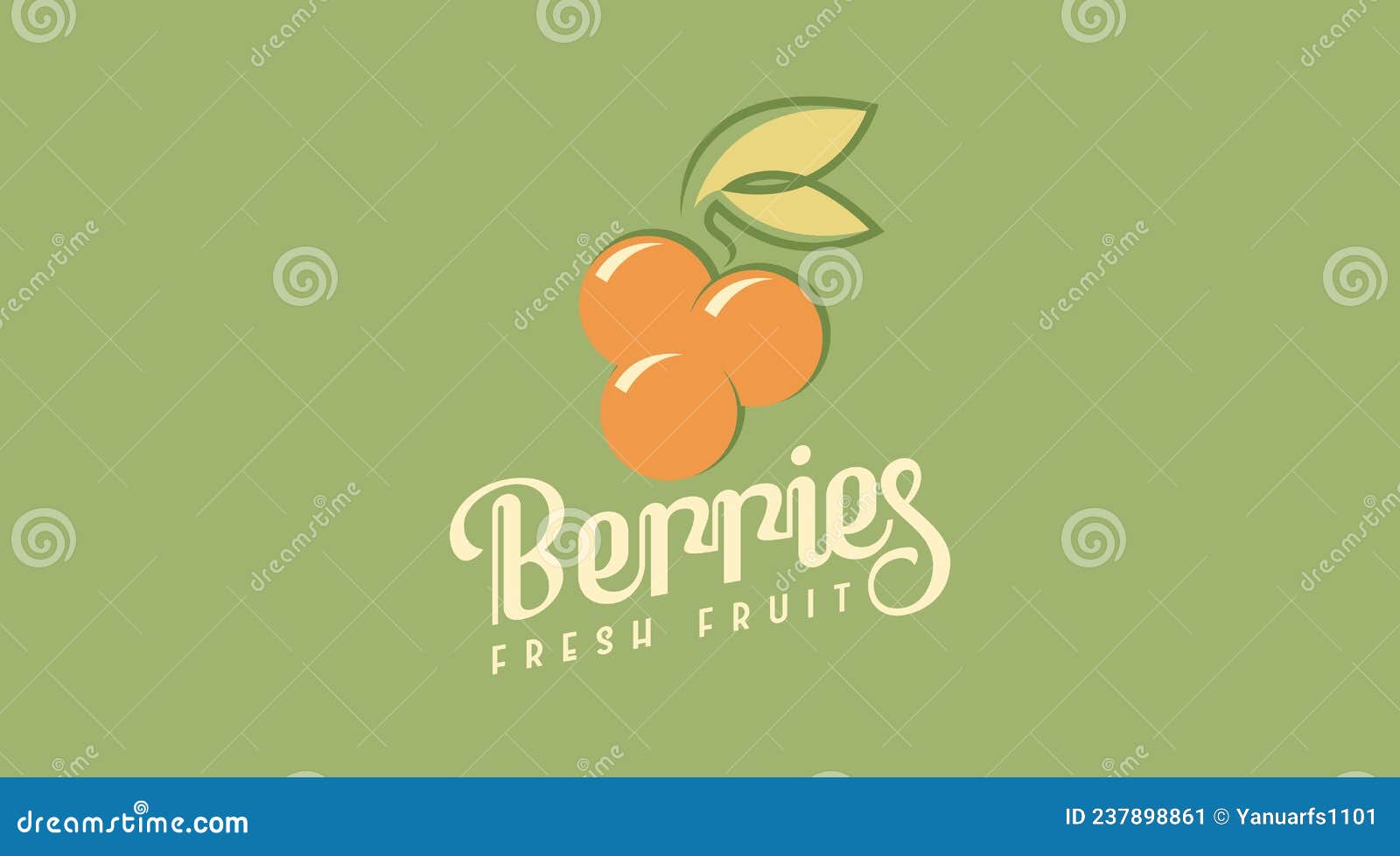 Fruit Berry Logo Template Vector Stock Illustration - Illustration of ...