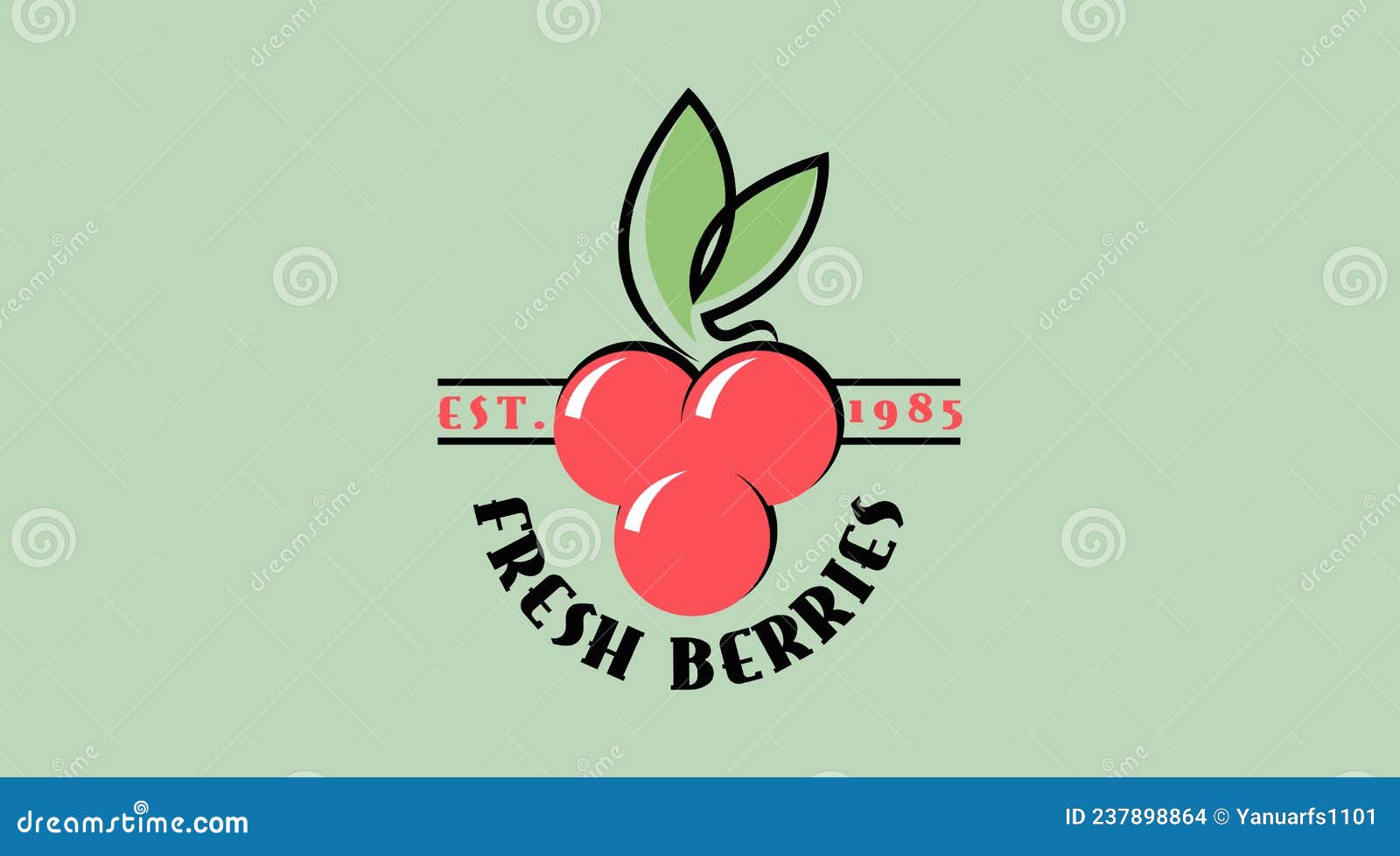 Fruit Berry Logo Template Vector Stock Illustration - Illustration of ...