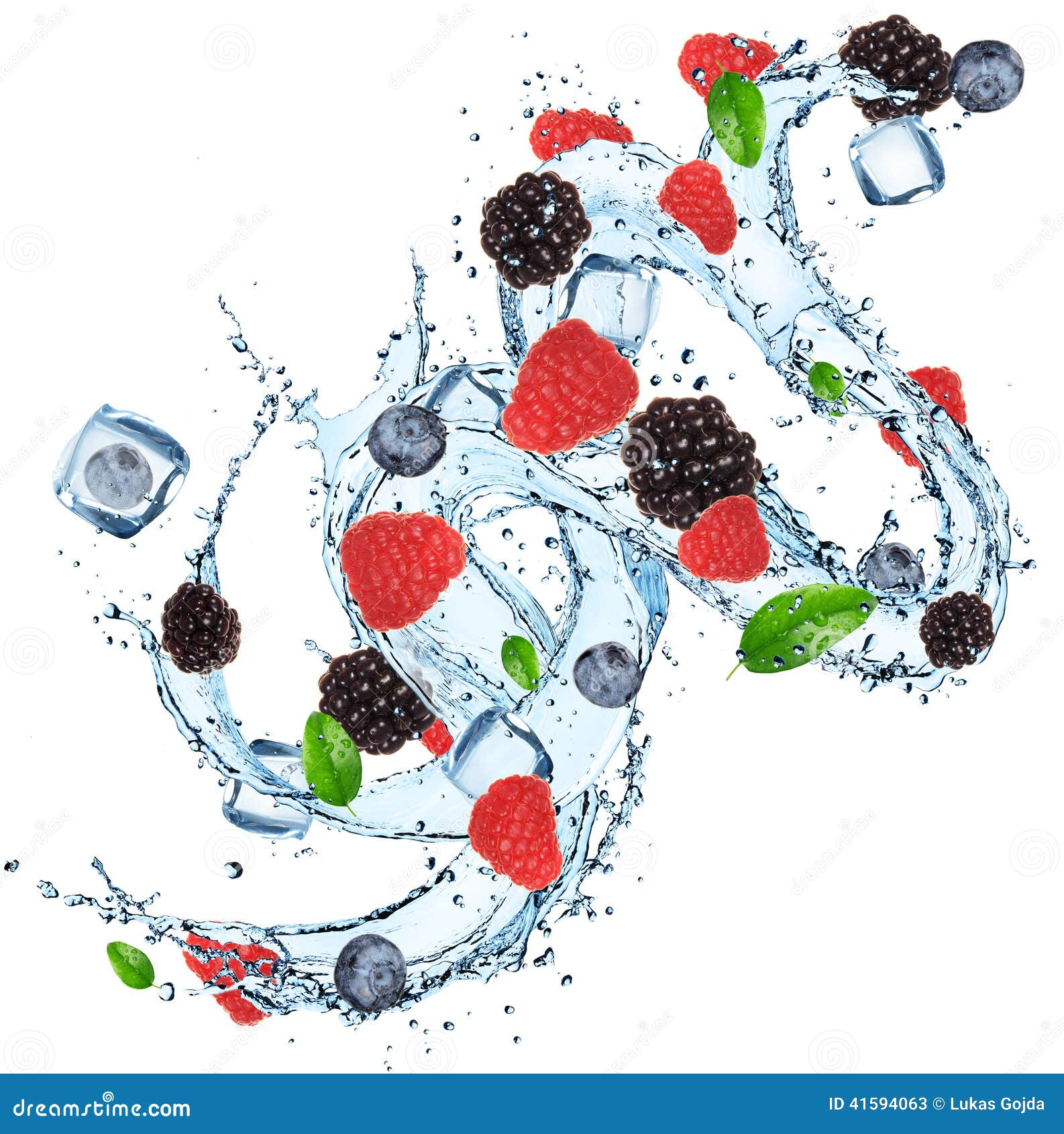 Fresh Berries with Water Splash. Stock Image - Image of juice, health ...