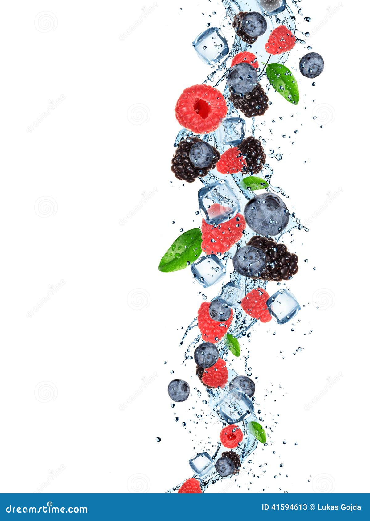 Fresh Berries with Water Splash. Stock Image - Image of clear, health ...