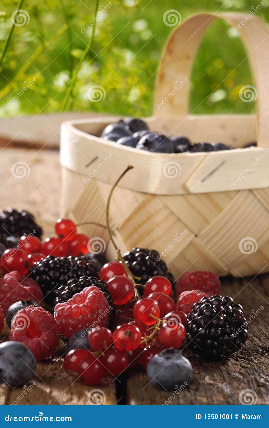 Fresh Berries on a Wooden Table Stock Image - Image of delicious ...