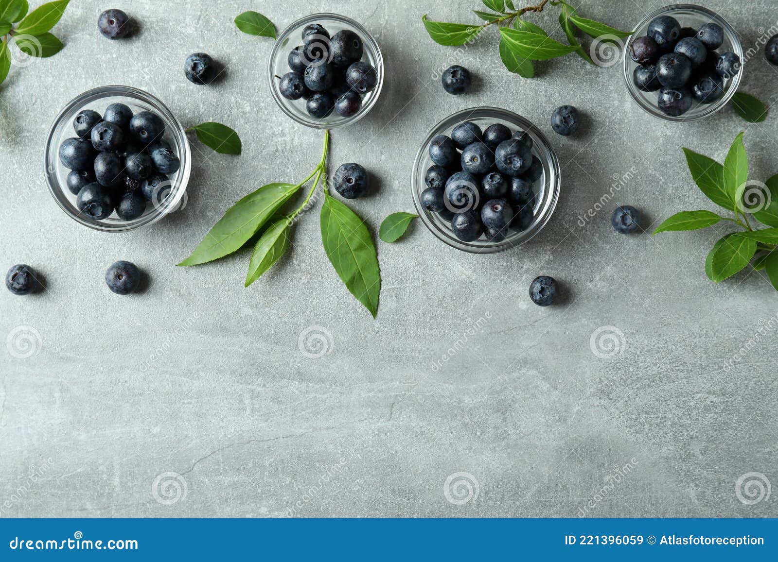 Fresh Berry Concept with Blueberry on Gray Textured Table Stock Image ...