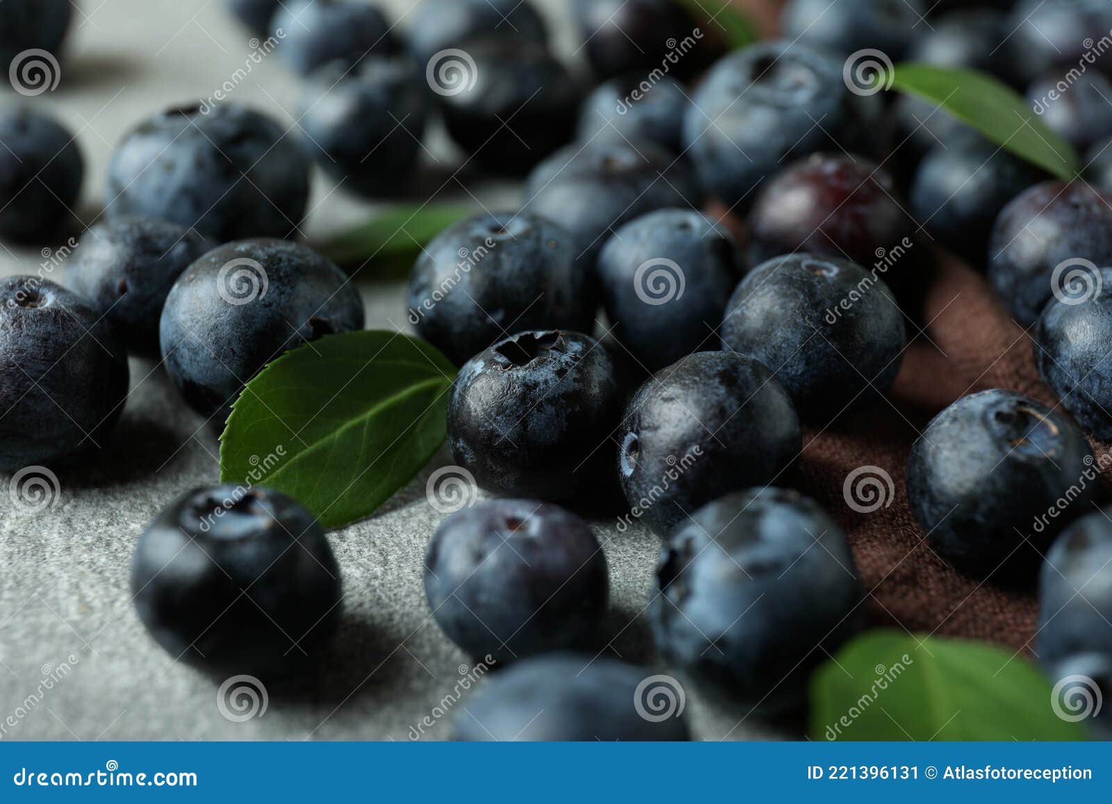 Fresh Berry Concept with Blueberry on Gray Textured Table Stock Image ...