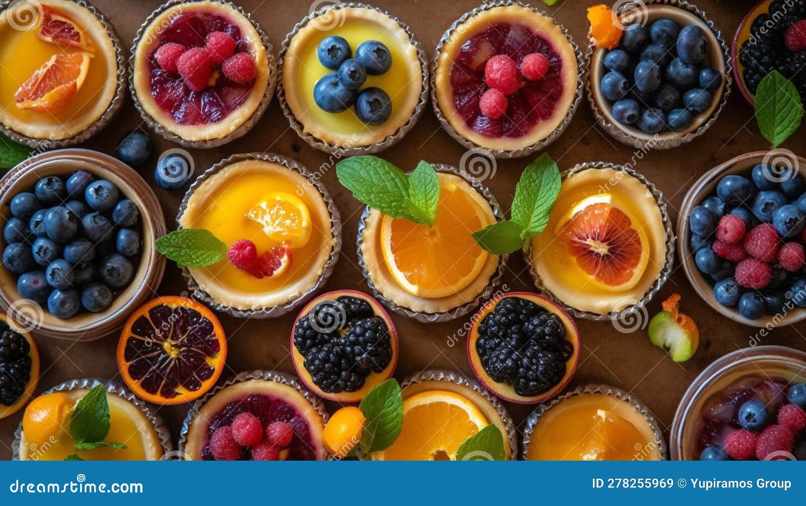 Fresh Berry Dessert on Wooden Table Indulgence Generative AI Stock ...