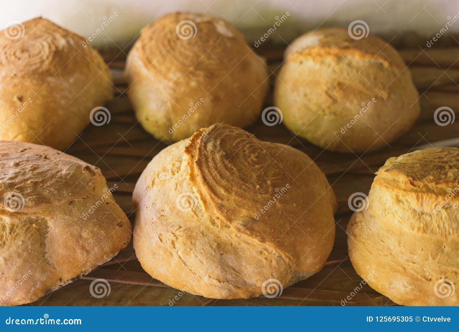 Big Breads on the Table, Homemade Food Stock Image - Image of male ...