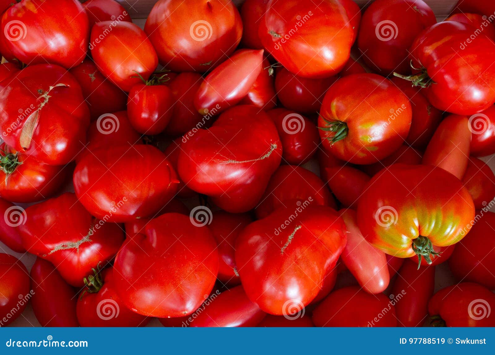 Fresh Big Red Ripe Tomatoes Background. Stock Image - Image of healthy ...