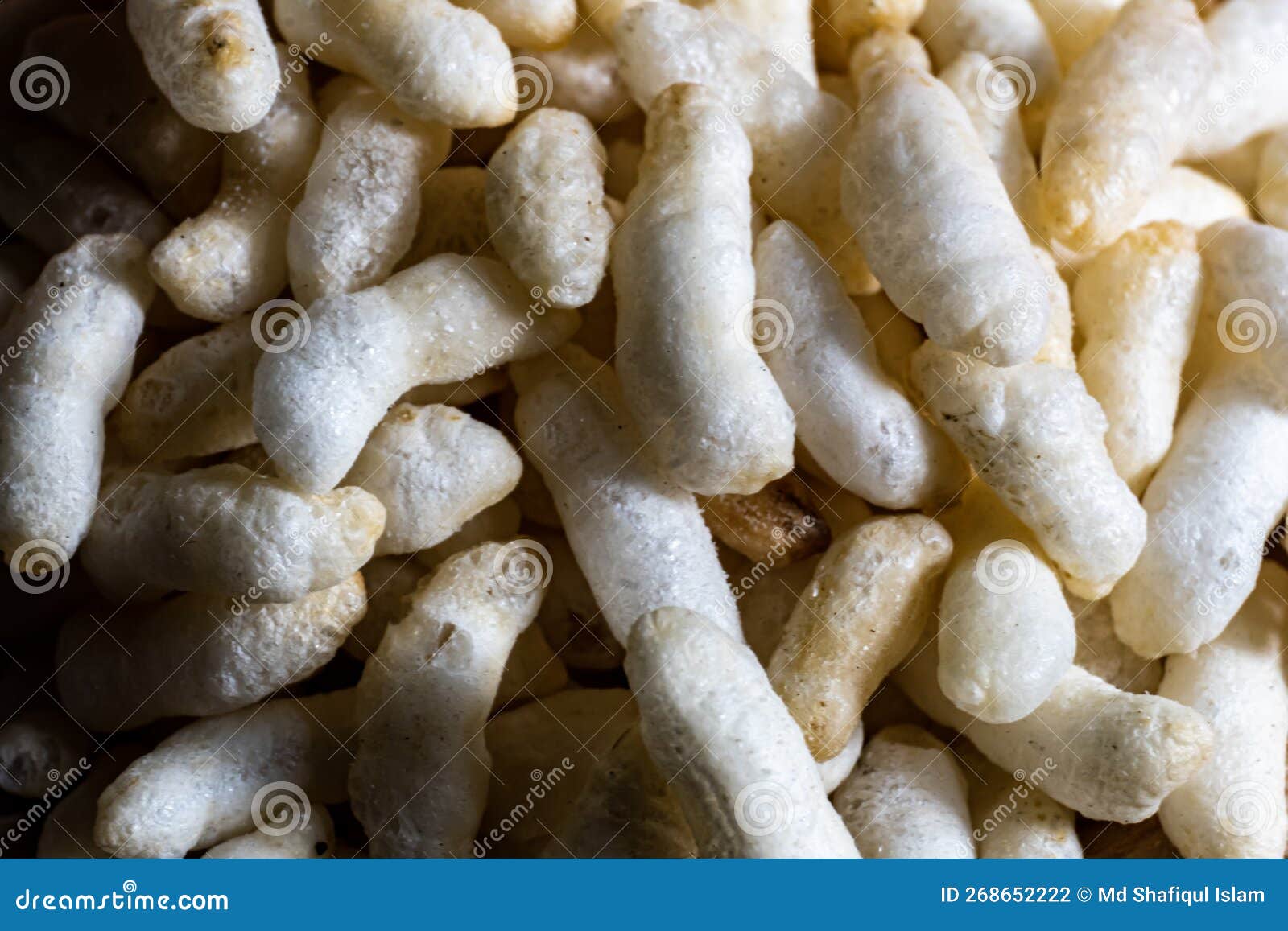 Fresh big size puffed rice stock photo. Image of close - 268652222