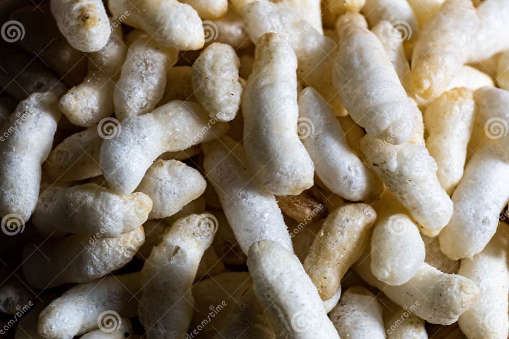 Fresh big size puffed rice stock photo. Image of close - 268652222
