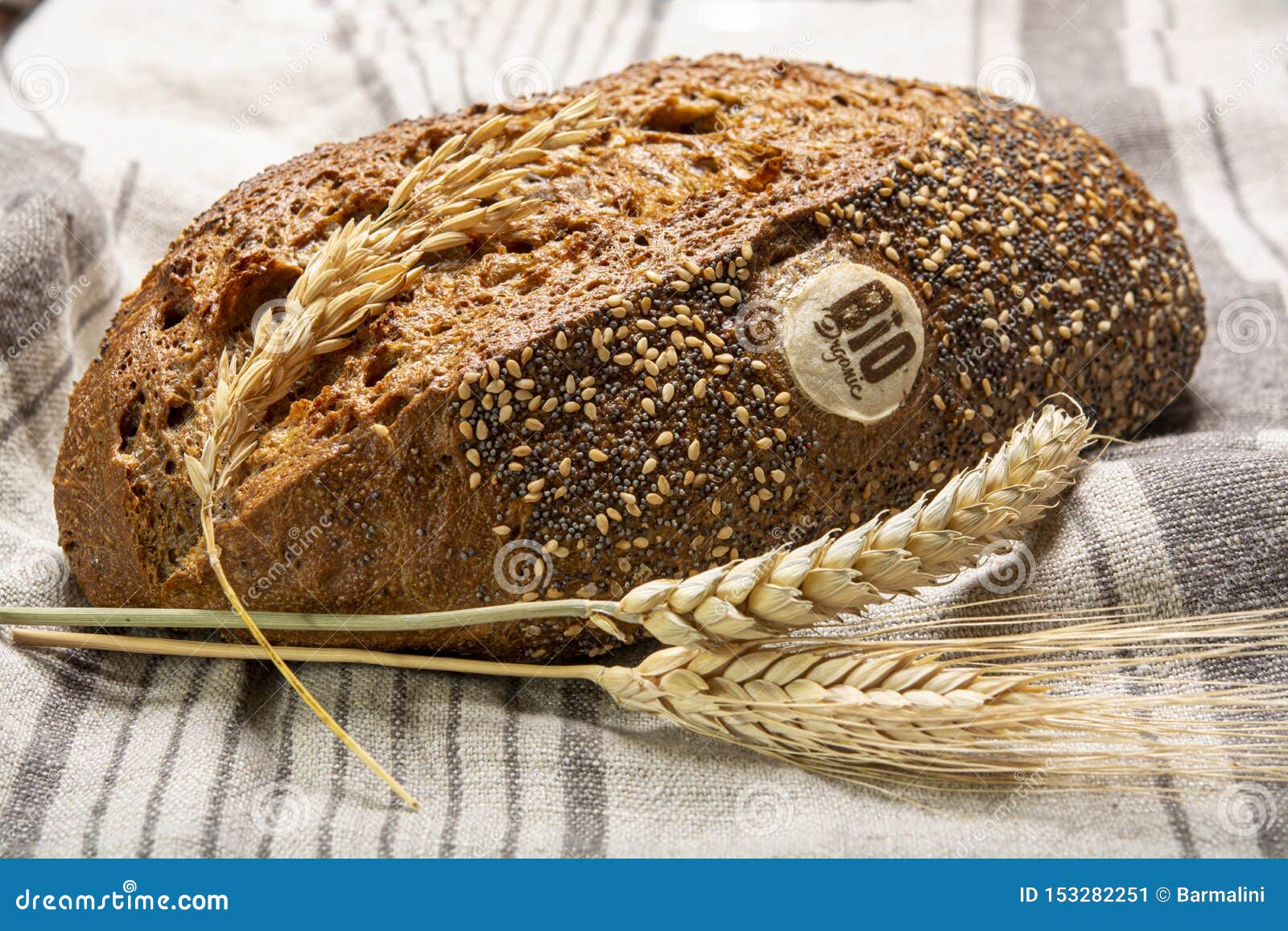 Fresh Bio Organic Bread from Artisanal Bakery Stock Image - Image of ...