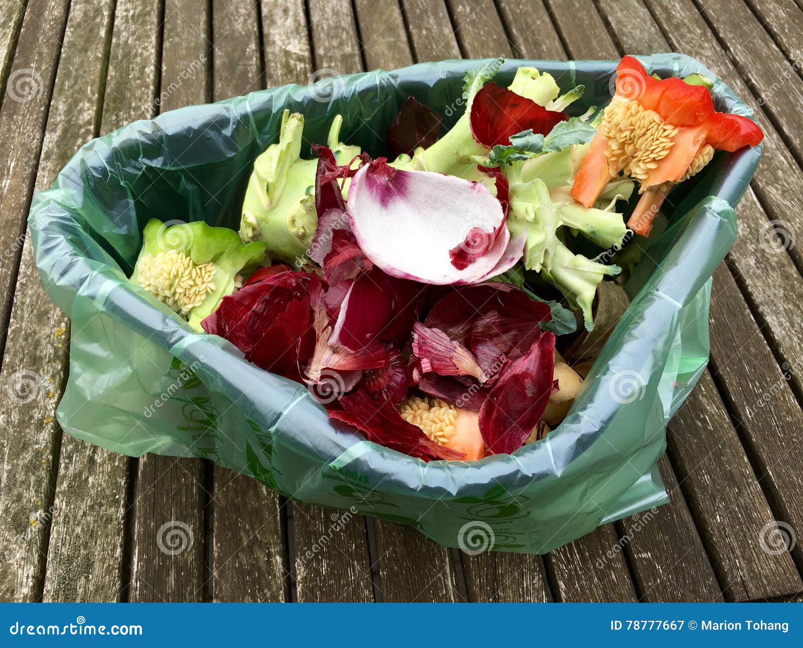 Fresh Bio Waste in a Plastic Bucket Stock Image - Image of junk ...