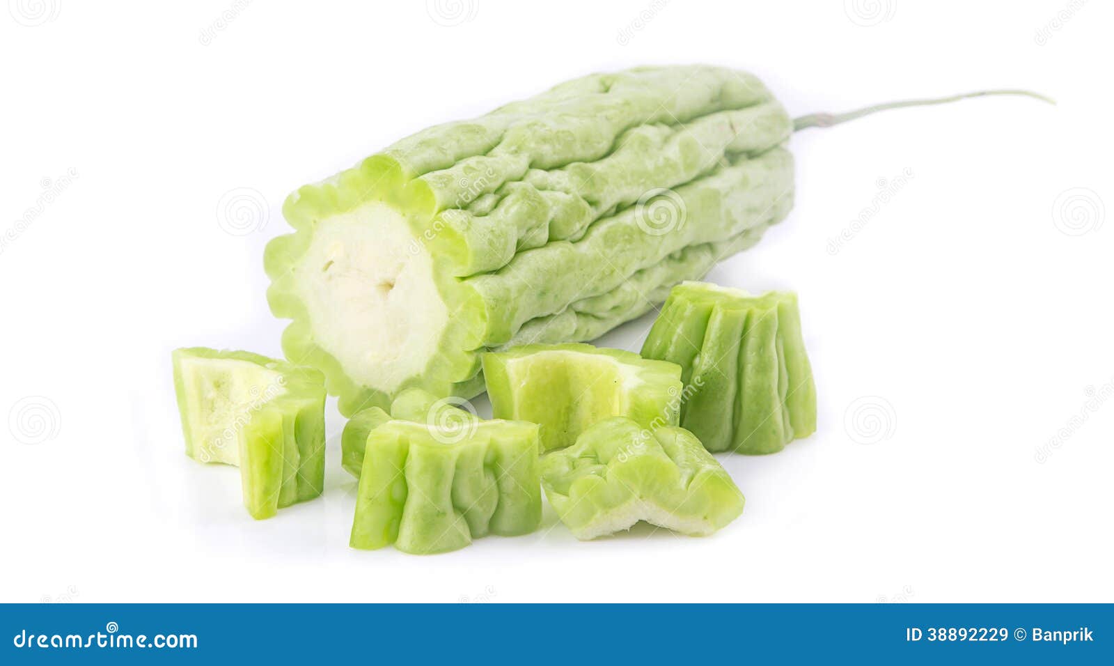 Fresh Bitter Guard on White Stock Image - Image of balsam, horticulture ...