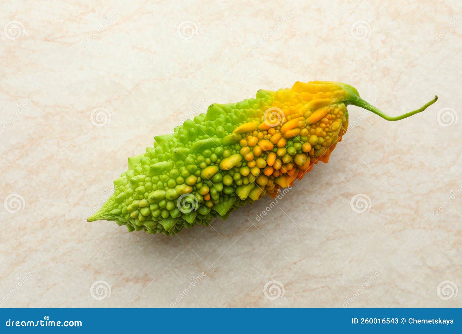 Fresh Bitter Melon on Light Table, Top View Stock Image - Image of ...
