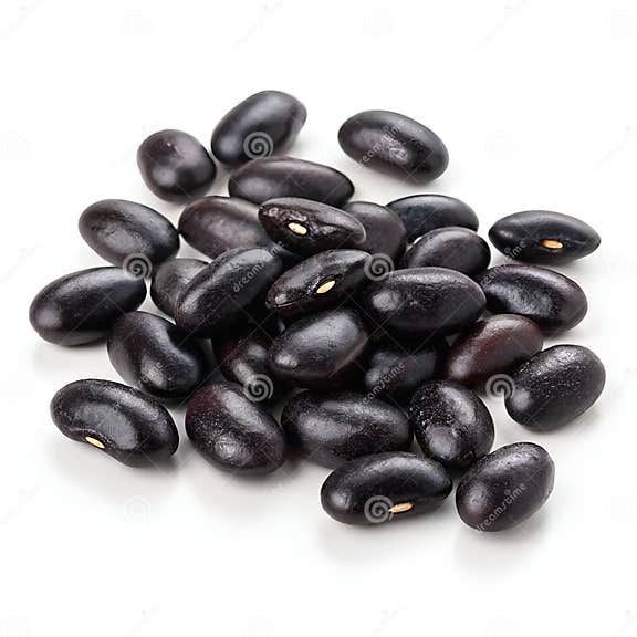 Fresh Black Beans Isolated on White Background Stock Photo - Image of organic, ingredients ...