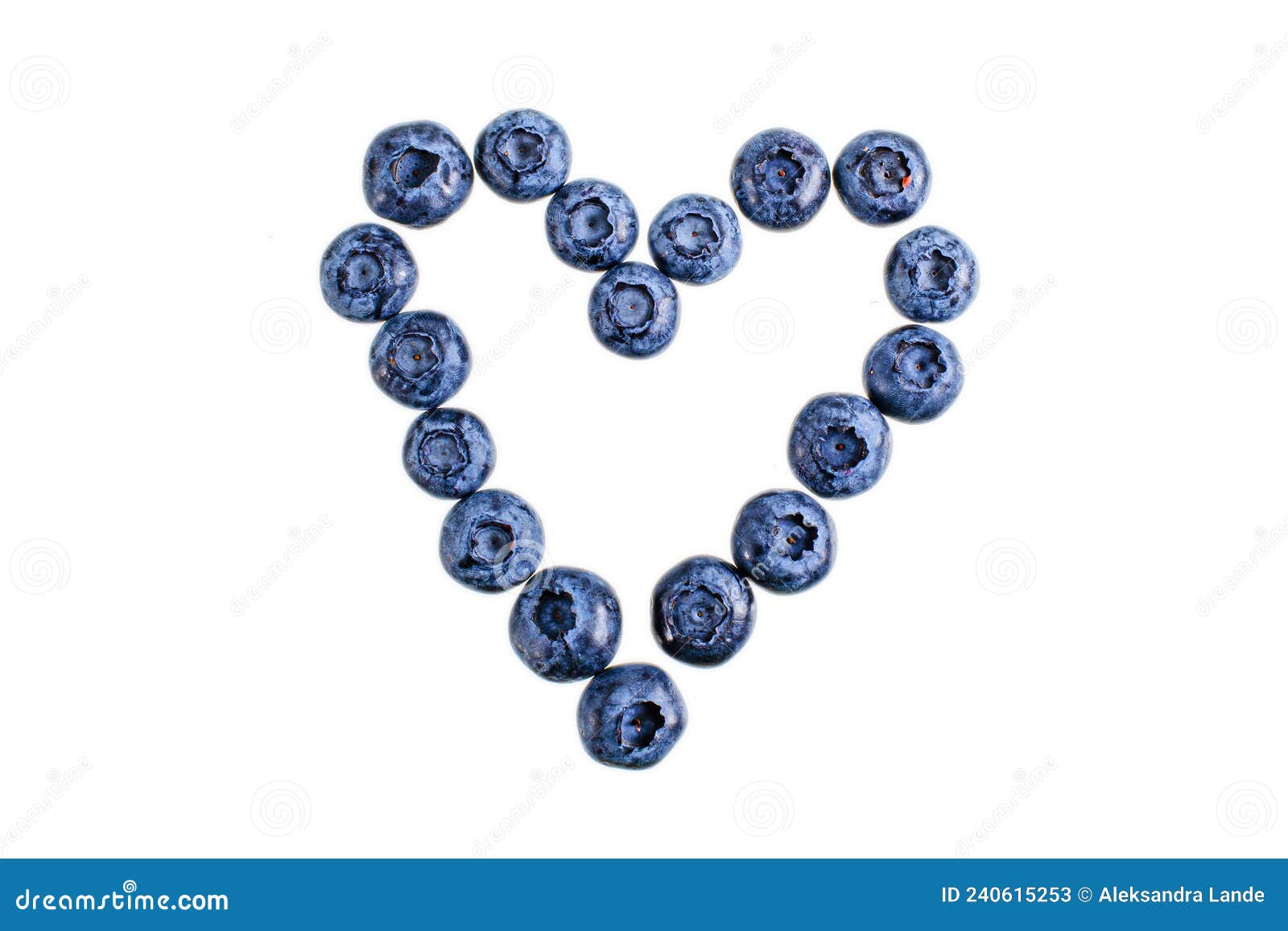 Fresh Blue Blueberry Heart Shape Stock Image - Image of lilac, close ...