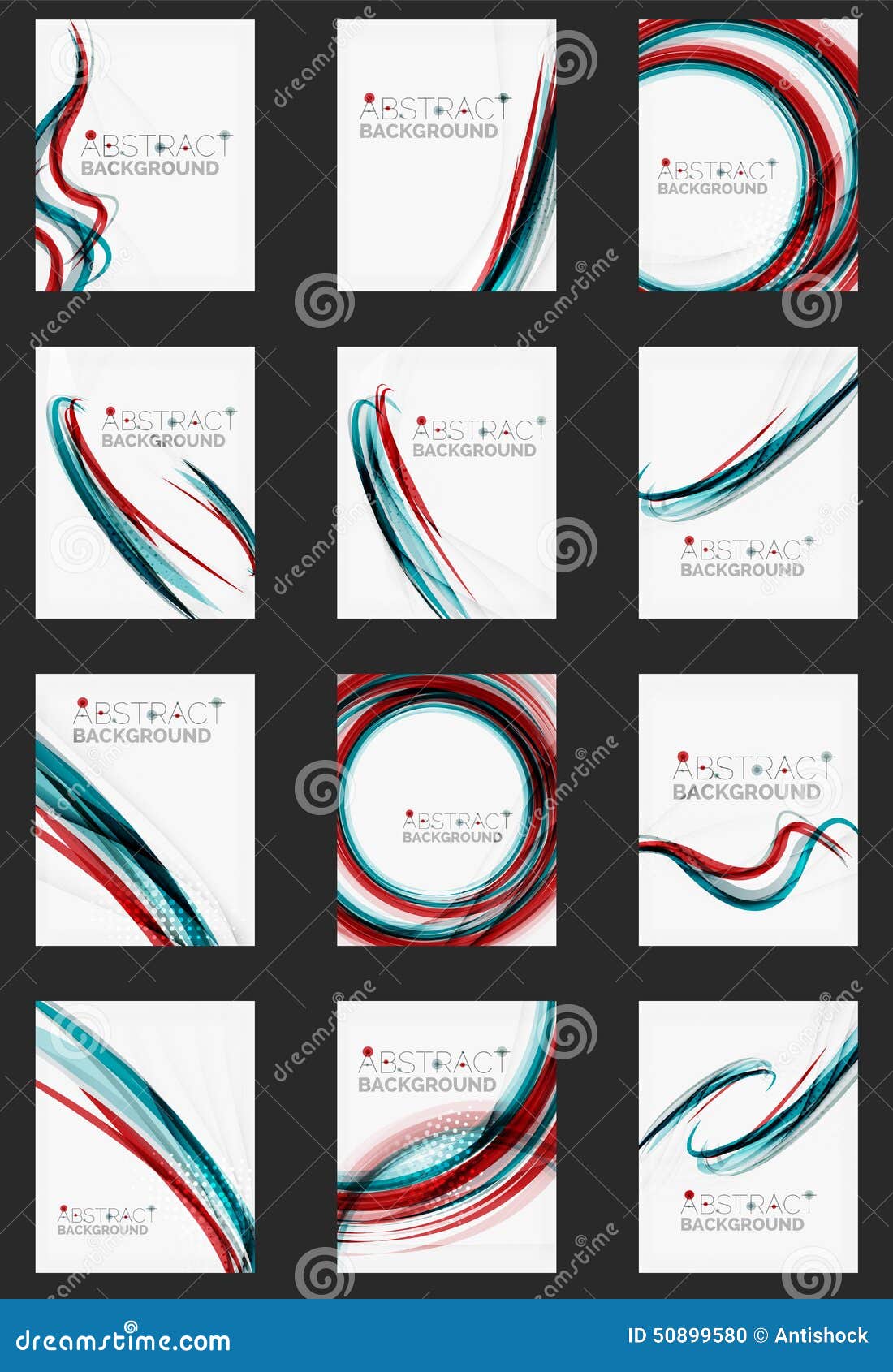 Fresh Blue and Red Wave Line Stock Vector - Illustration of line ...