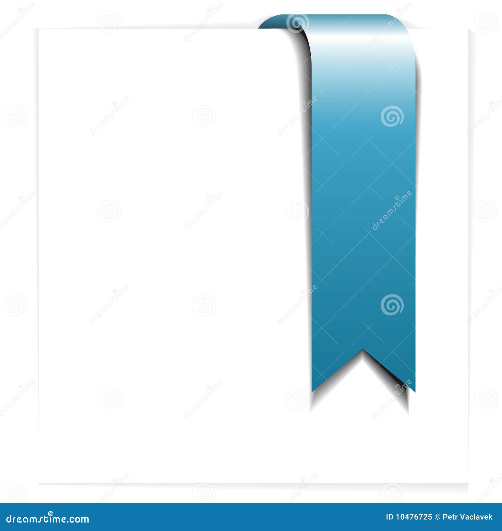 Fresh Blue Ribbon - Bookmark Stock Vector - Illustration of promotion ...