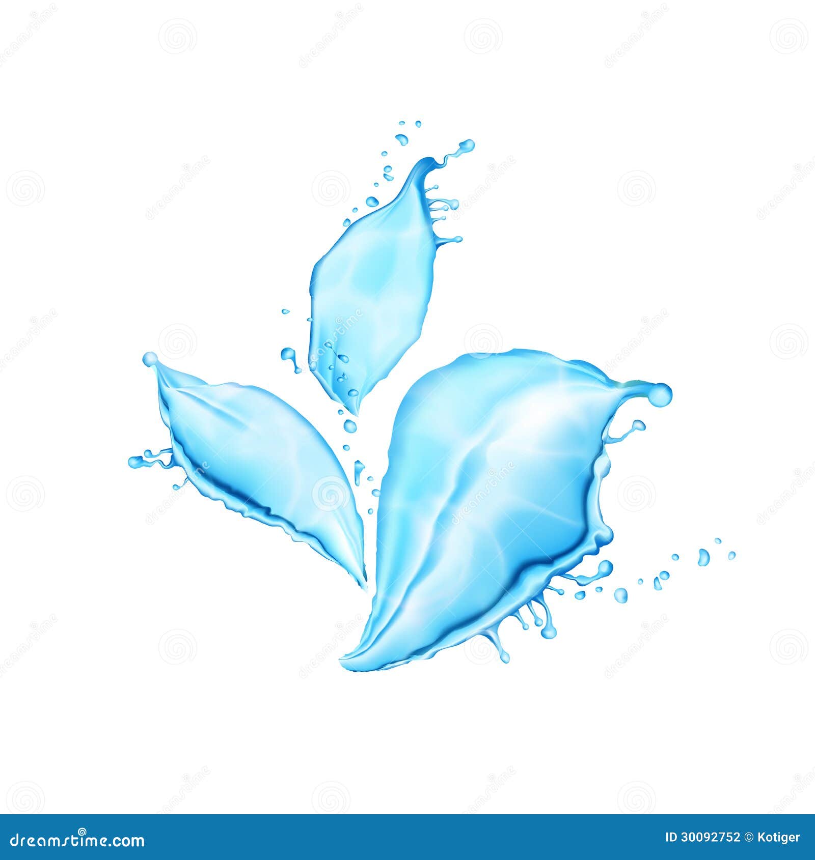 Fresh blue water splash stock vector. Illustration of backdrop - 30092752
