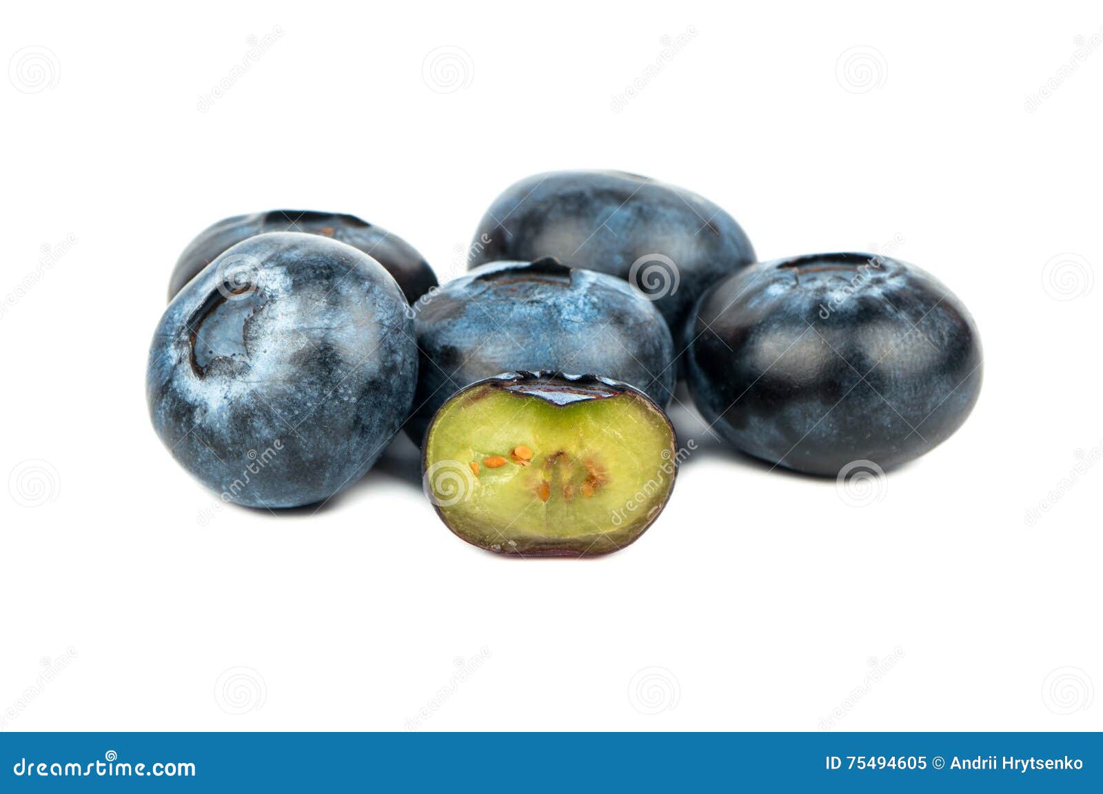 Fresh blueberries and half stock image. Image of food - 75494605