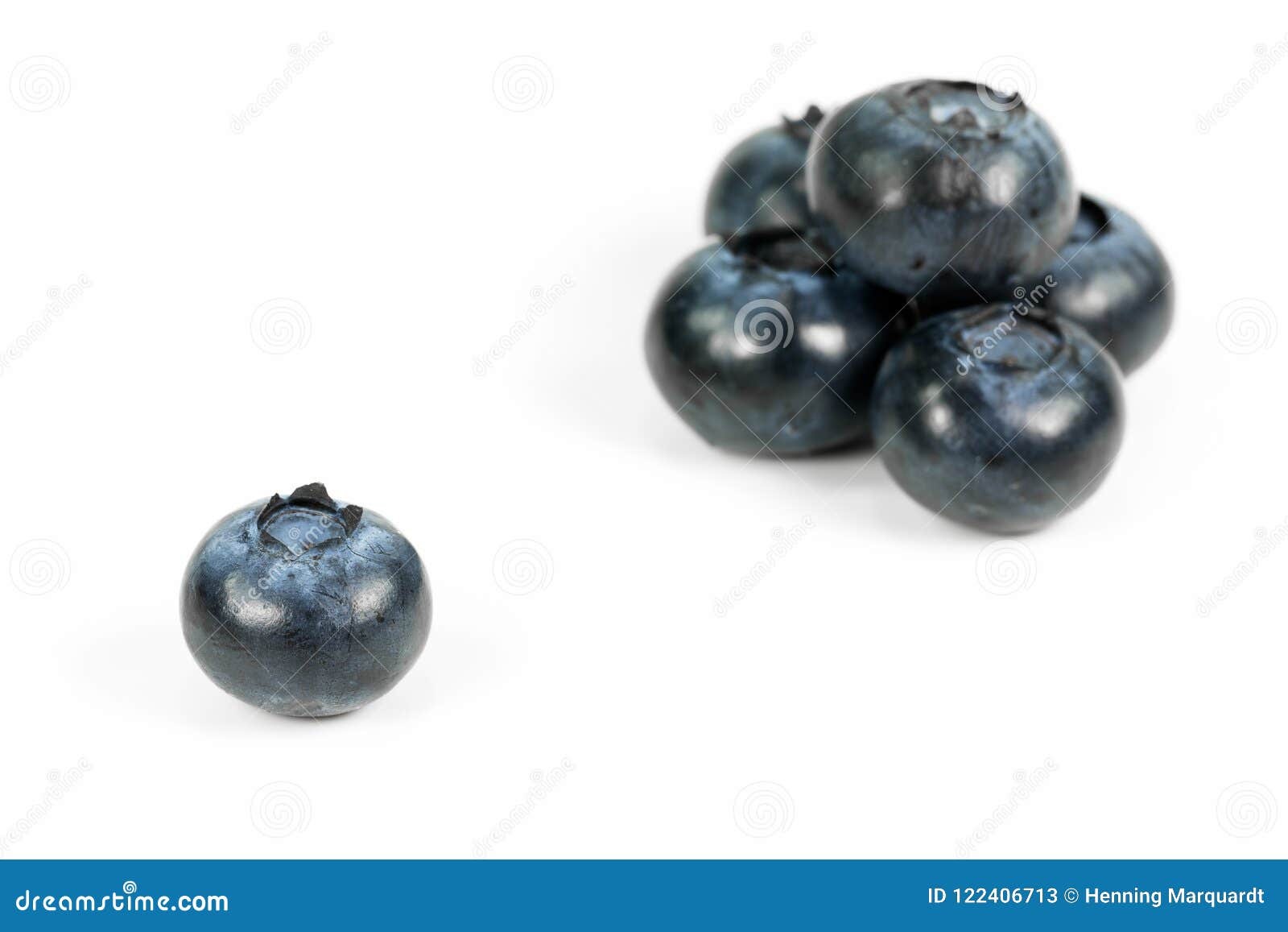 Fresh Blueberries Isolated on White Background Stock Image - Image of ...