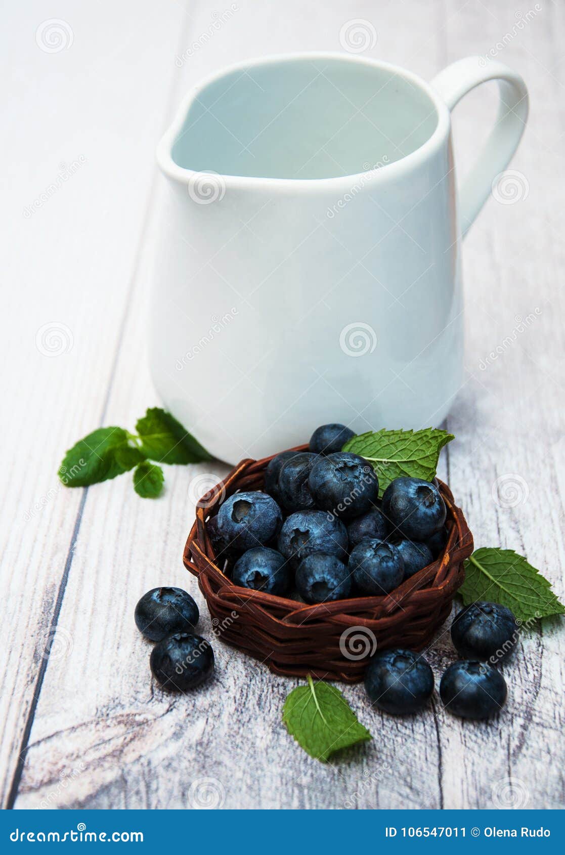 Fresh Blueberries on a Table Stock Image - Image of natural ...