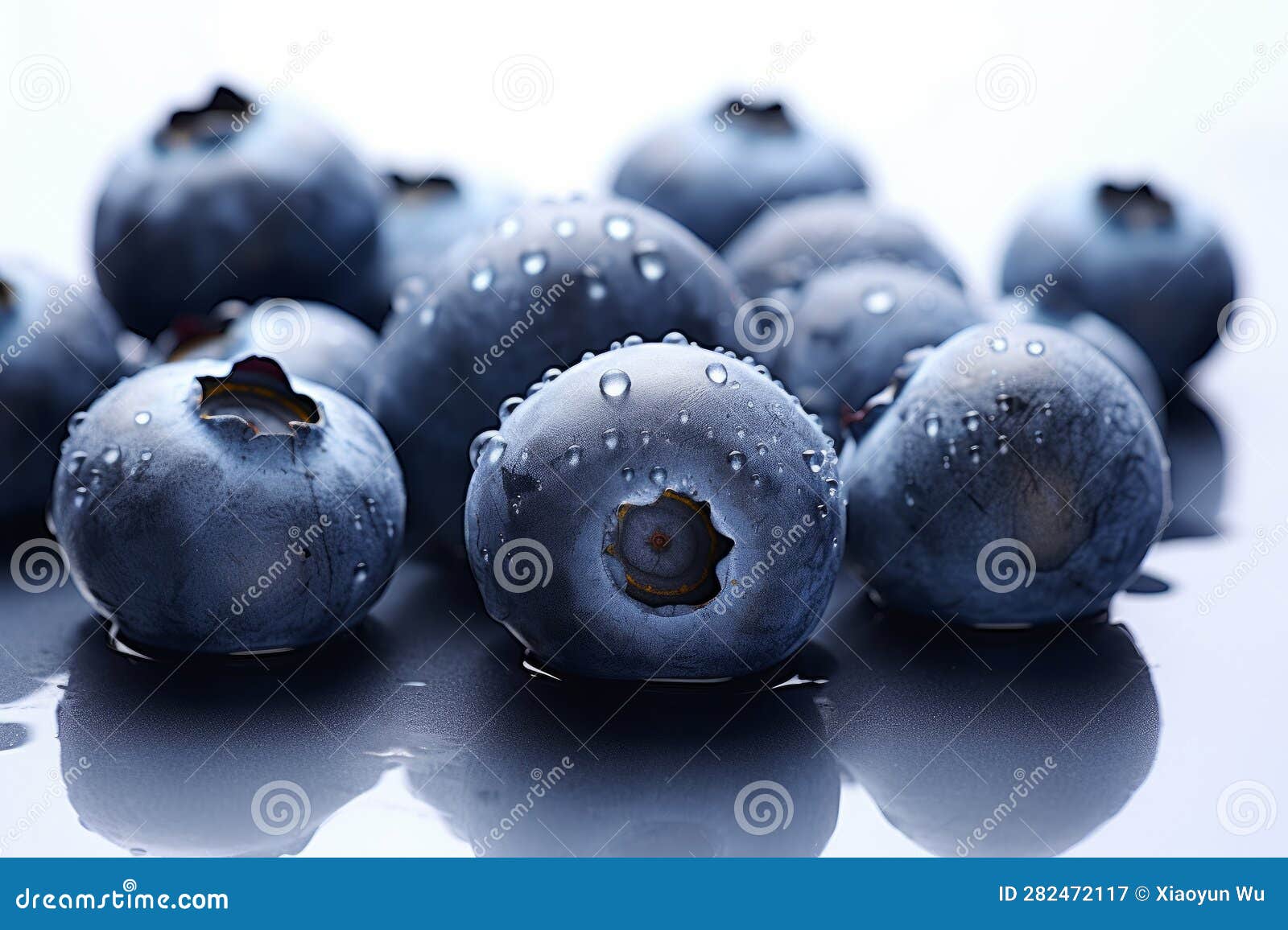 Fresh Blueberry Fruit Solid Color Background Image Generative AI Stock ...